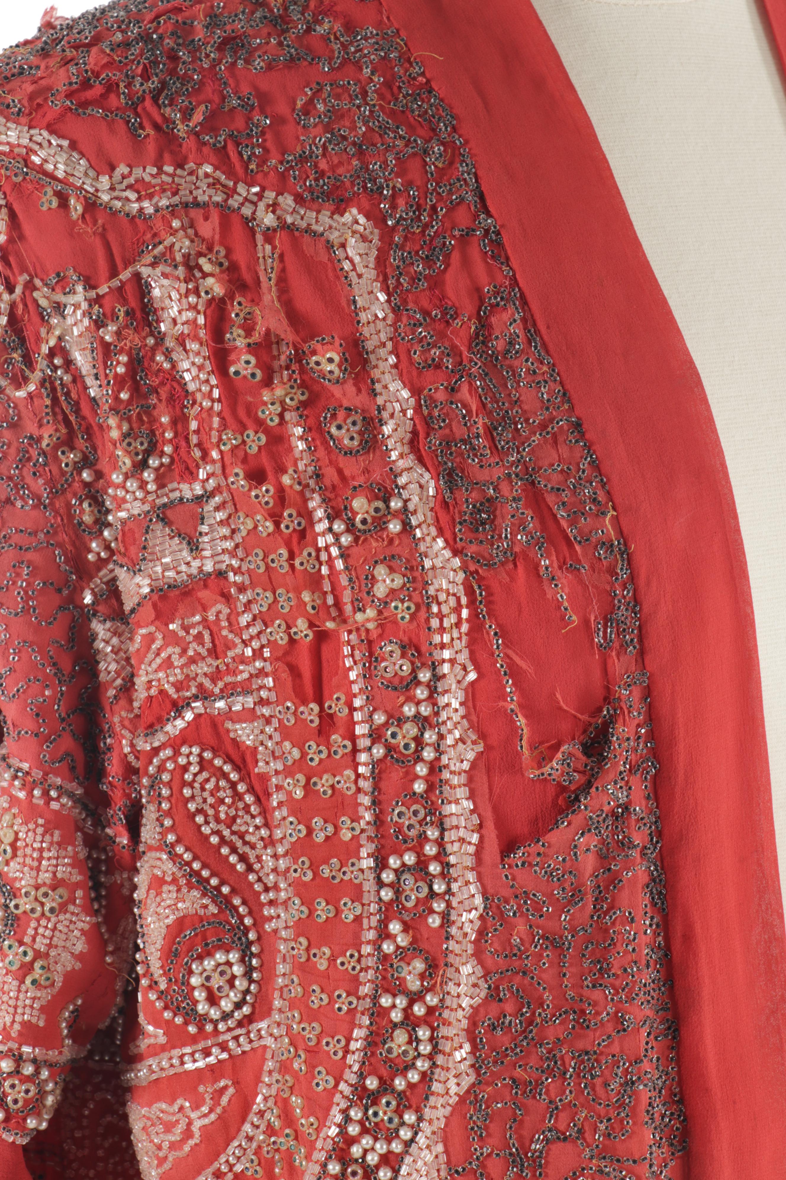 Women's Art Deco Coral Silk Beaded Duster, circa 1925 | EBTH
