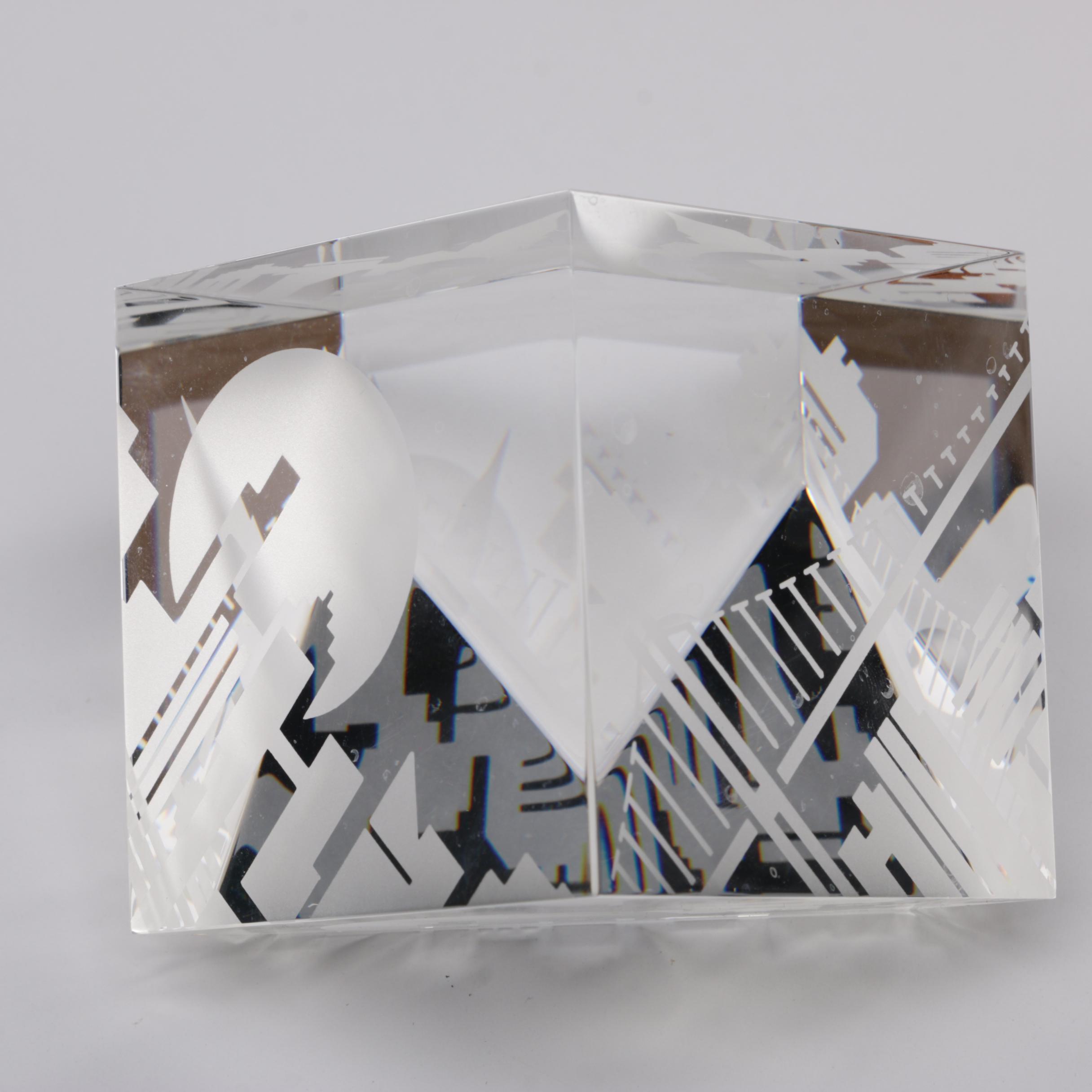 Steuben Art Glass Geometric Paperweights | EBTH