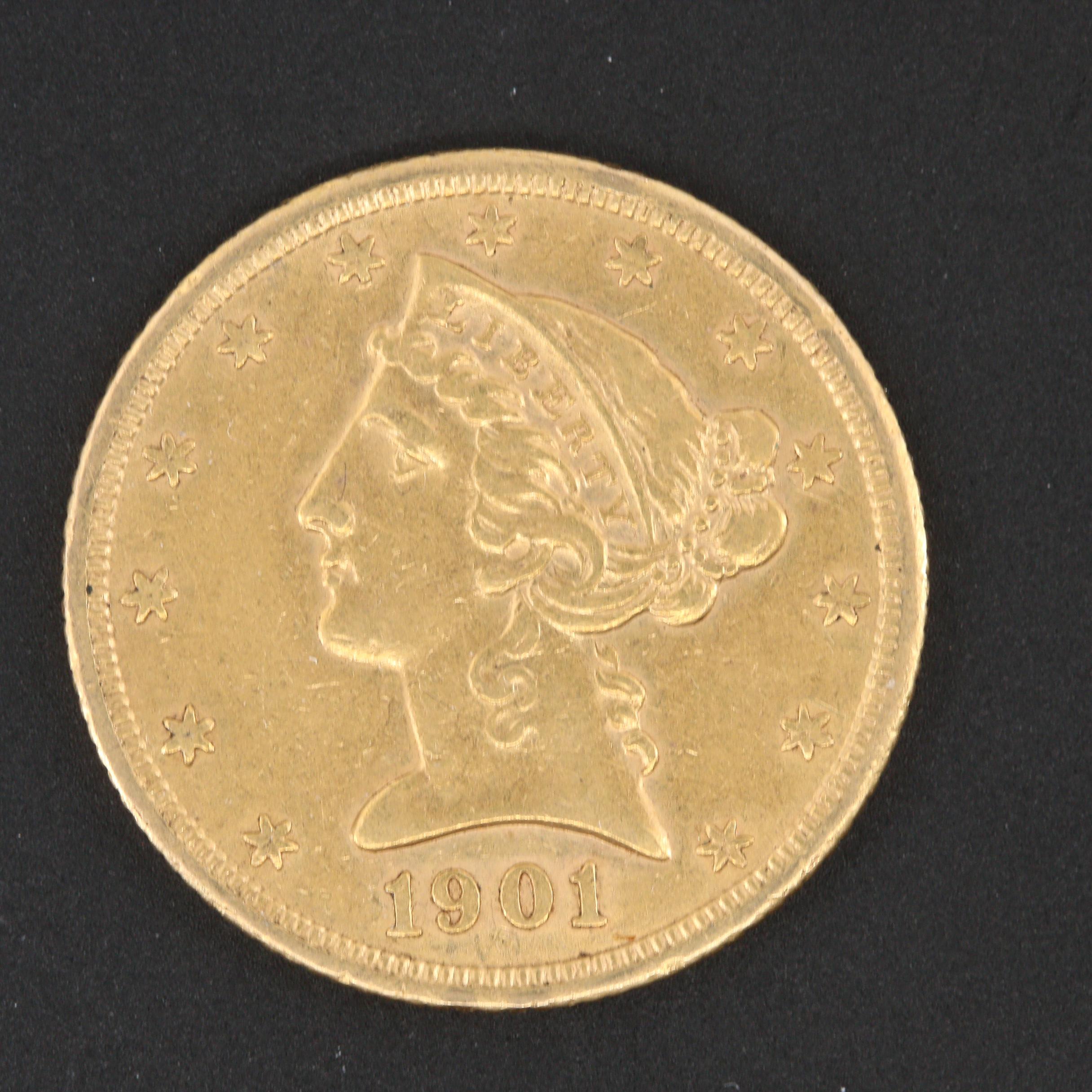 1901-S Liberty Head $5 Gold Coin | EBTH