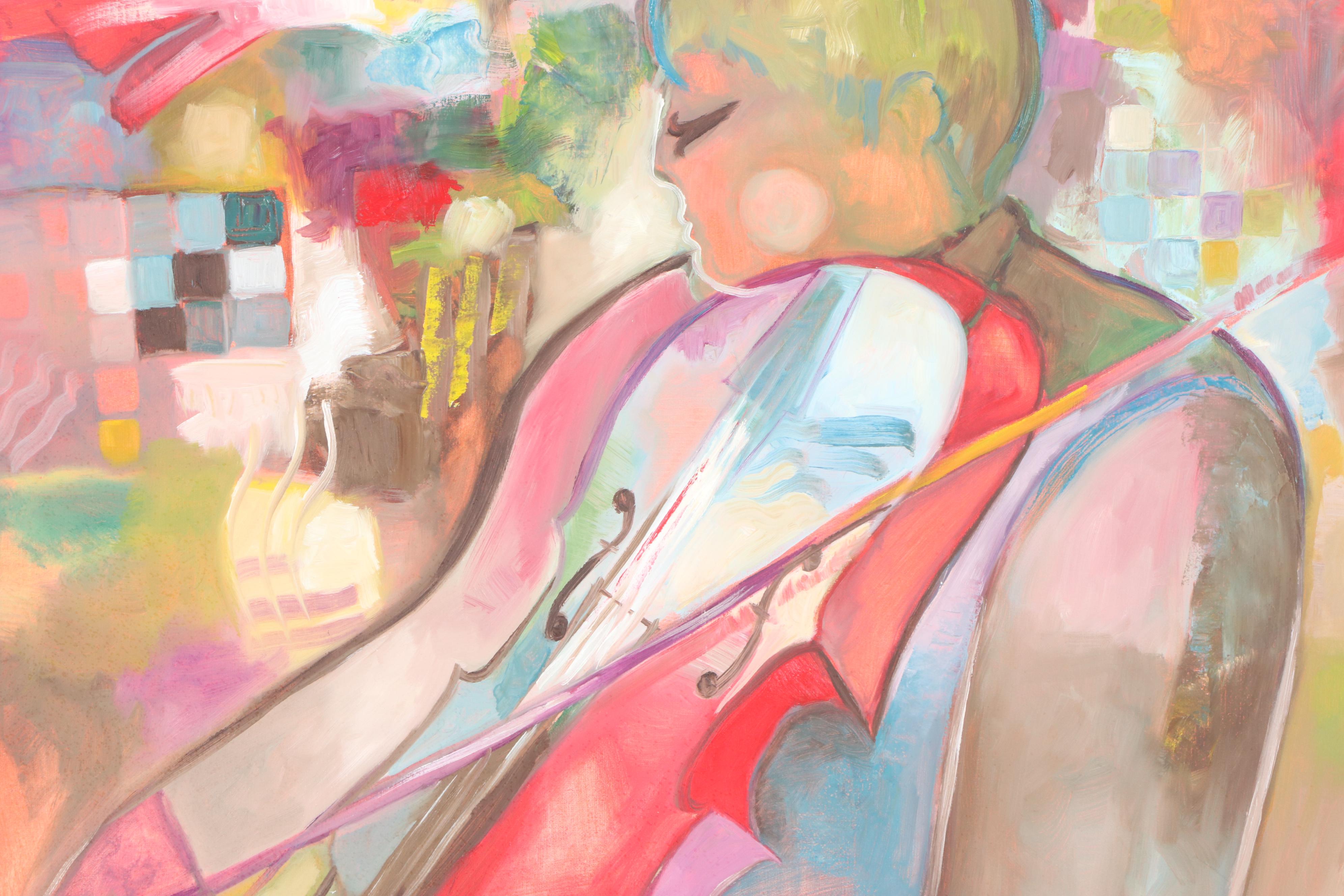 Marvin Posey "Rhapsody in Red" Acrylic Painting | EBTH