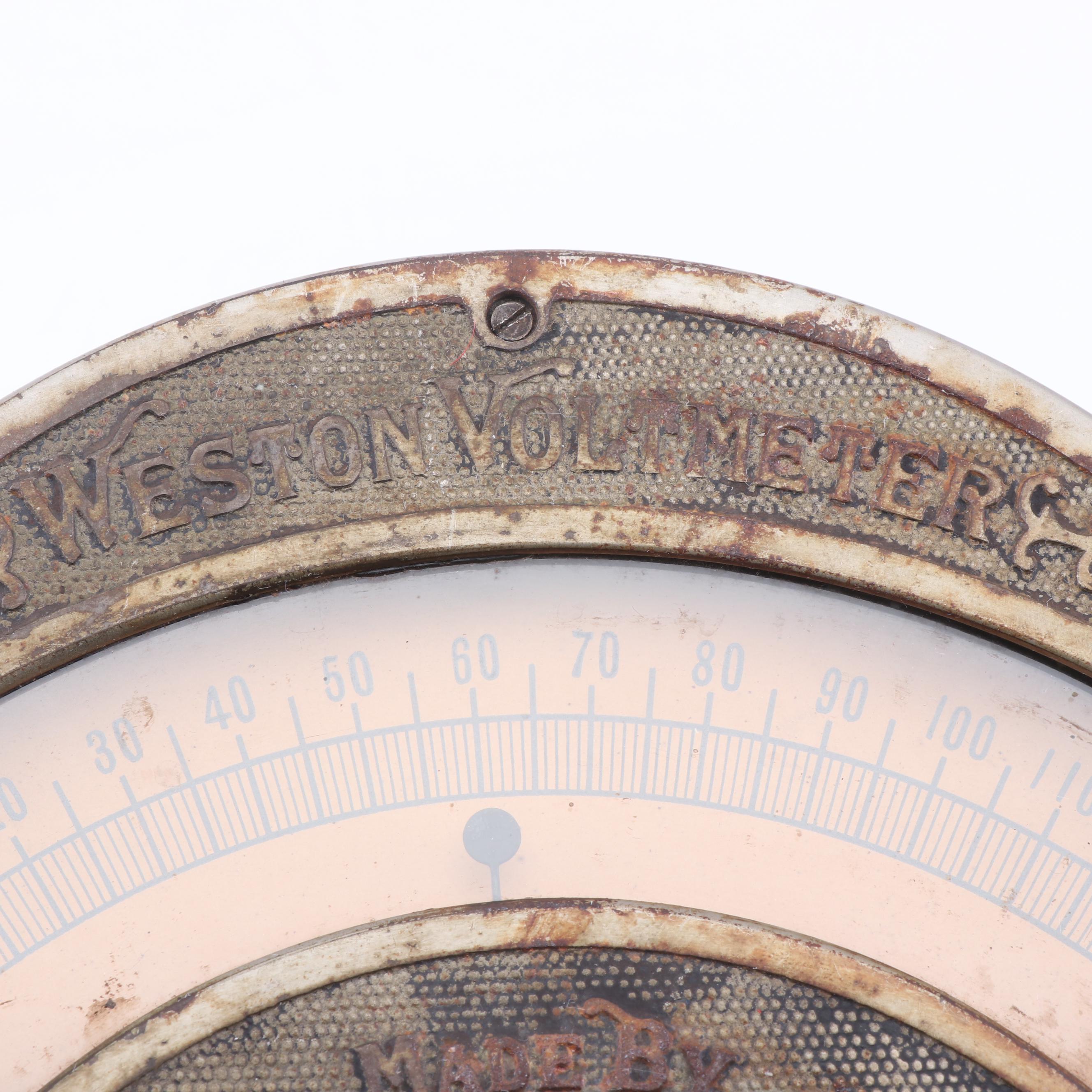 Weston Electrical Instrument Company Voltmeter, Late 19th/Early 20th ...