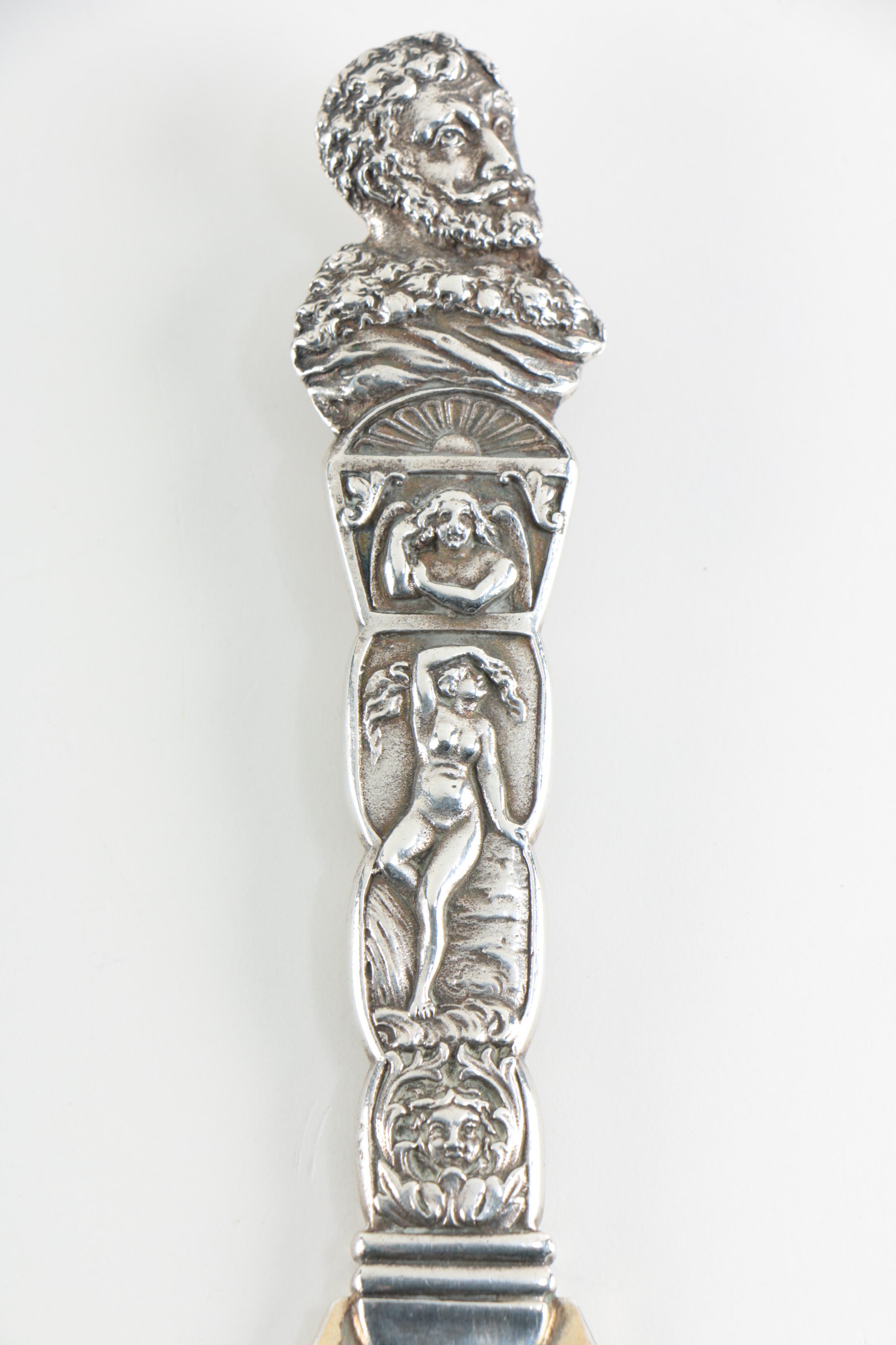 Gorham "Old Masters" Cellini Sterling Handled Fish Knife, Late 19th ...