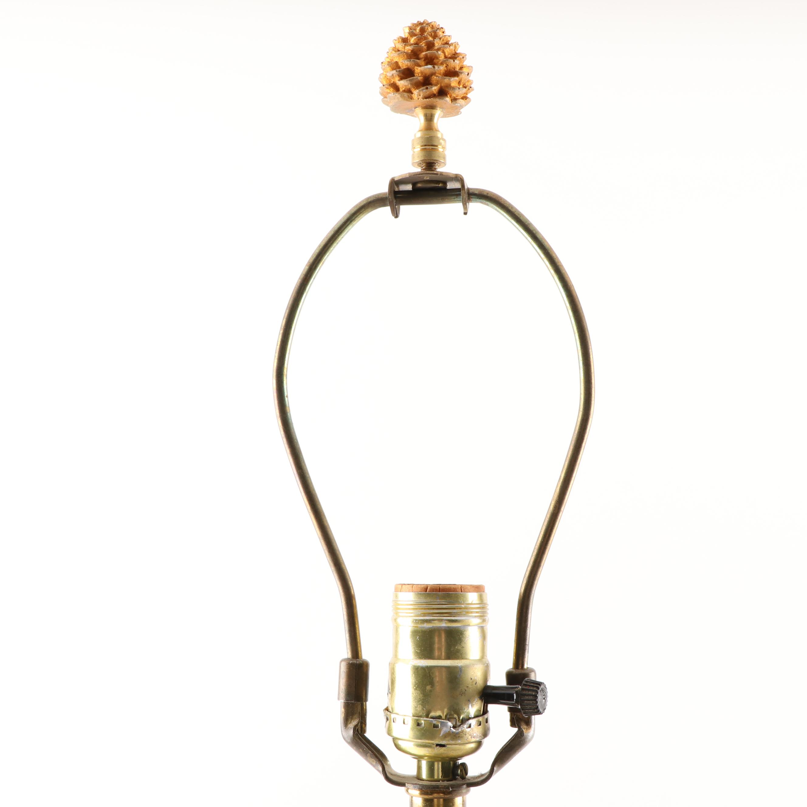 Knob Creek Wood and Brass Table Lamps | EBTH