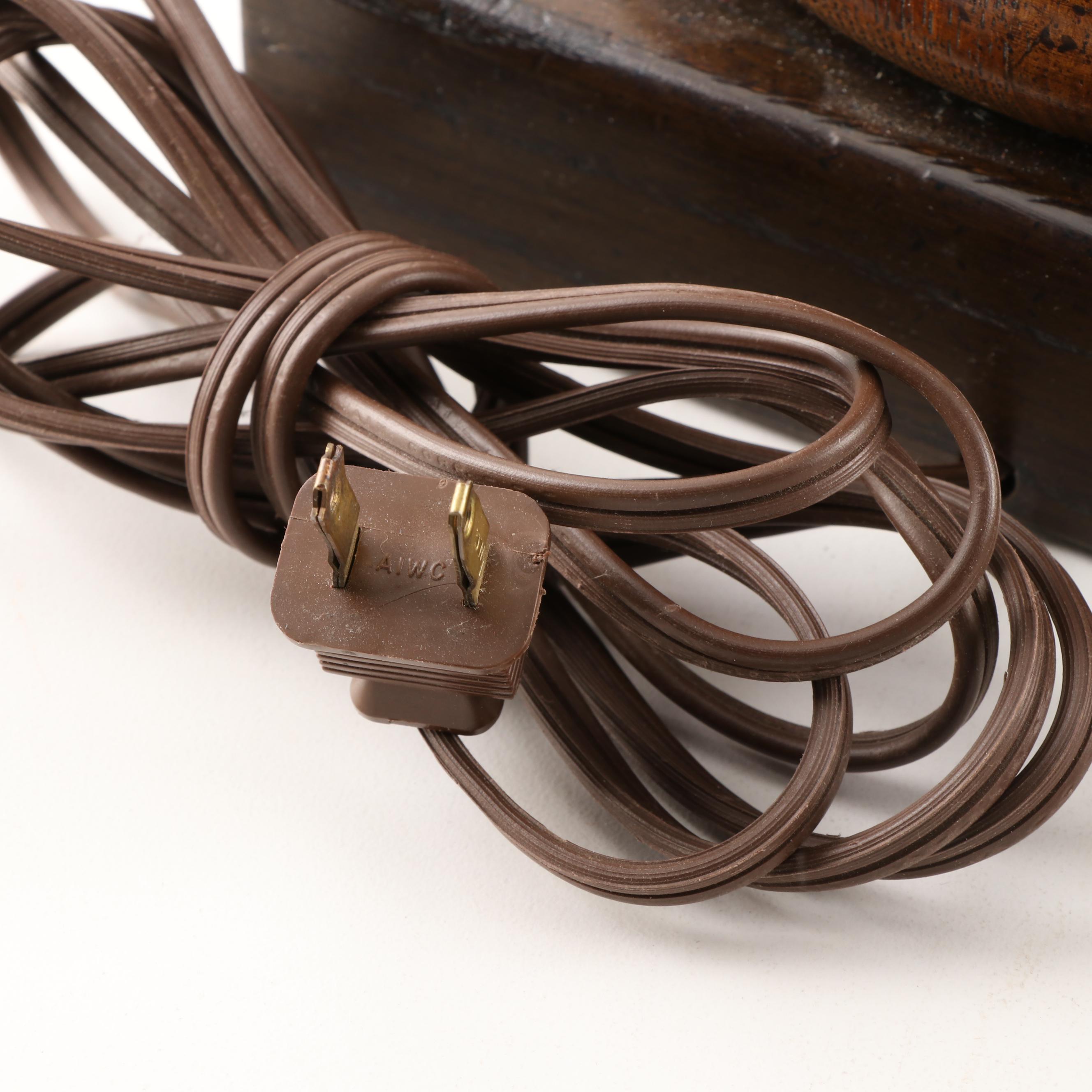 Knob Creek Wood and Brass Table Lamps | EBTH