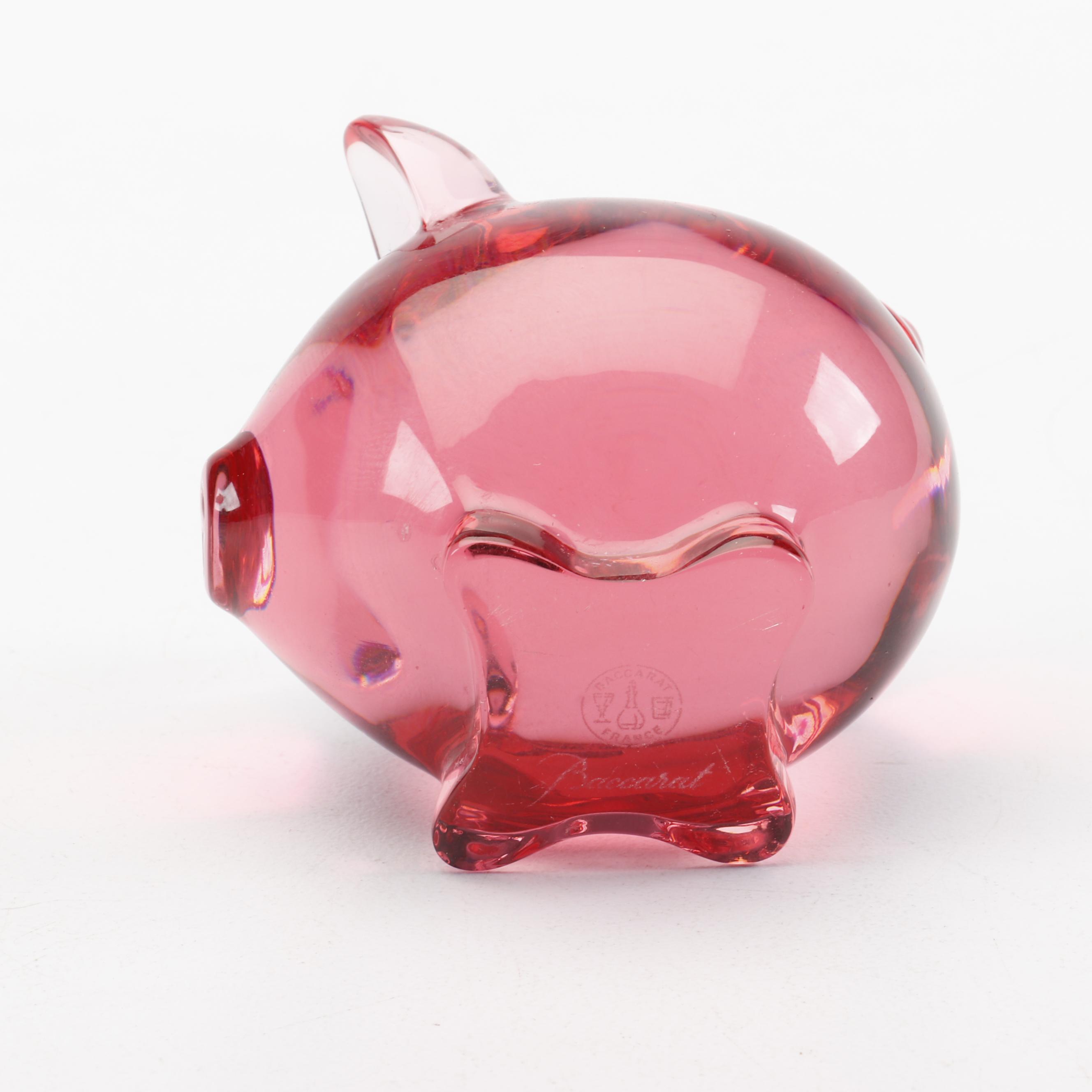 Baccarat Crystal Pig Figurine | EBTH