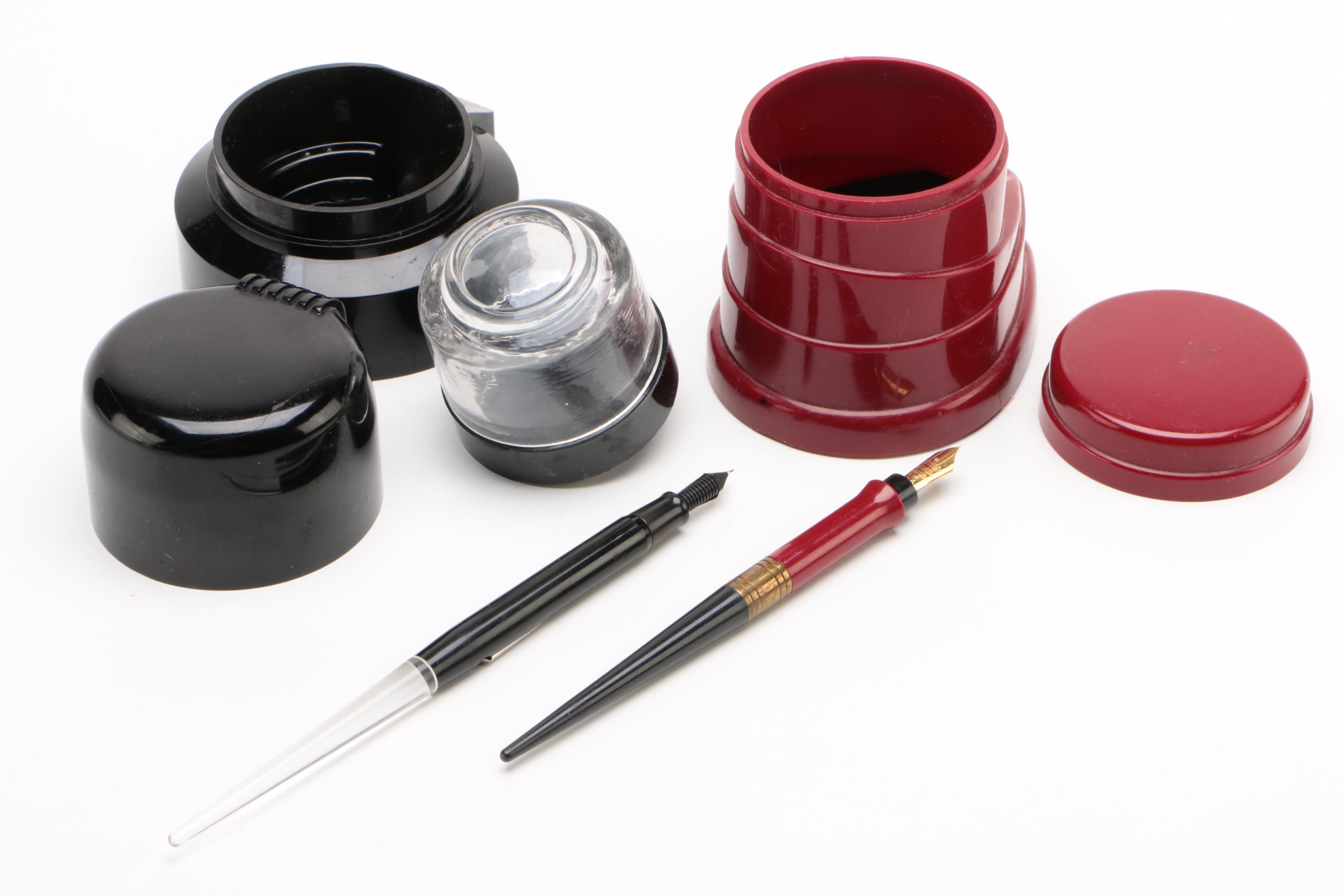 Morriset Model B and Sengbusch Inkwell Sets, Mid-Century | EBTH