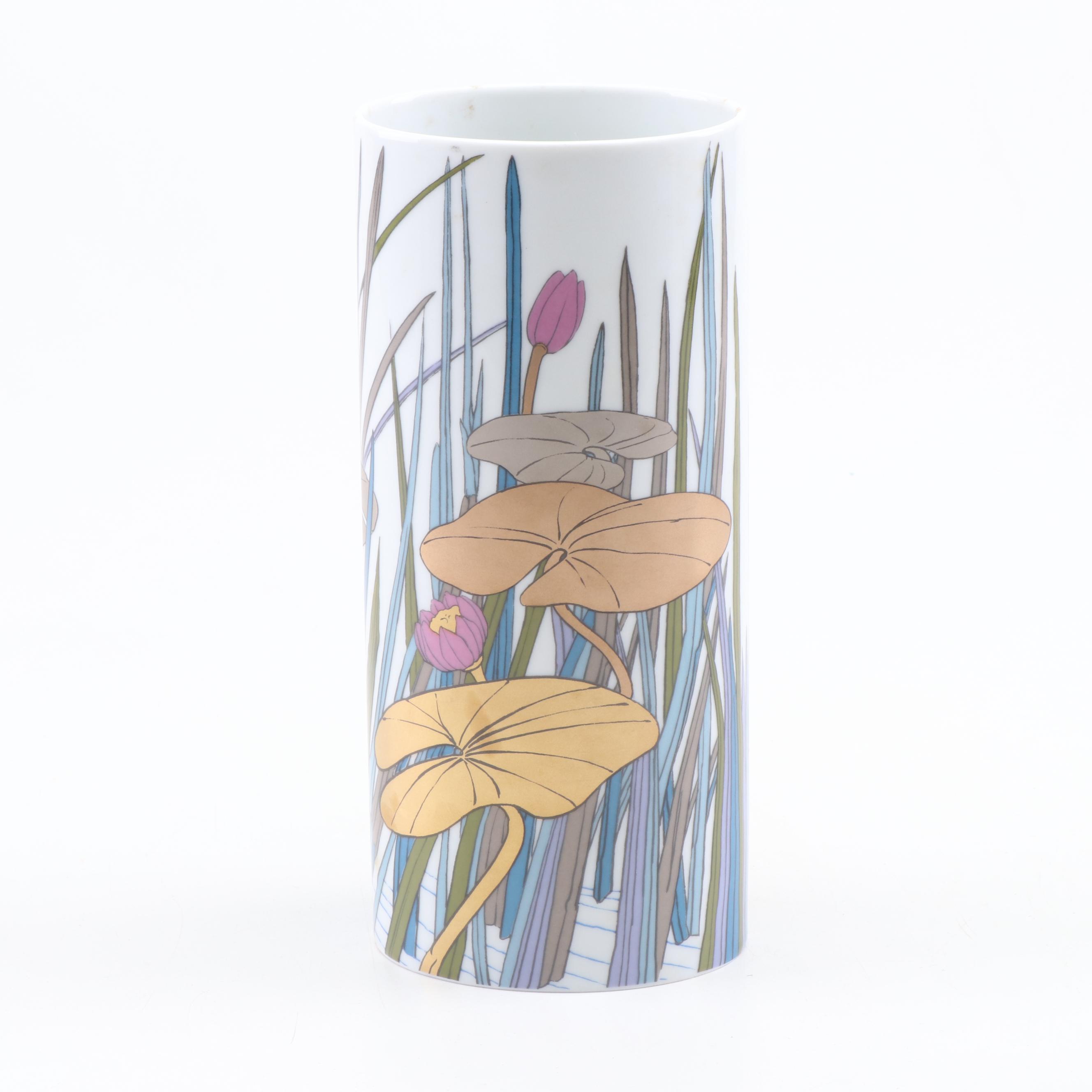 Rosenthal Studio-Linie "Water Lilies" and Butterfly Porcelain Vases | EBTH