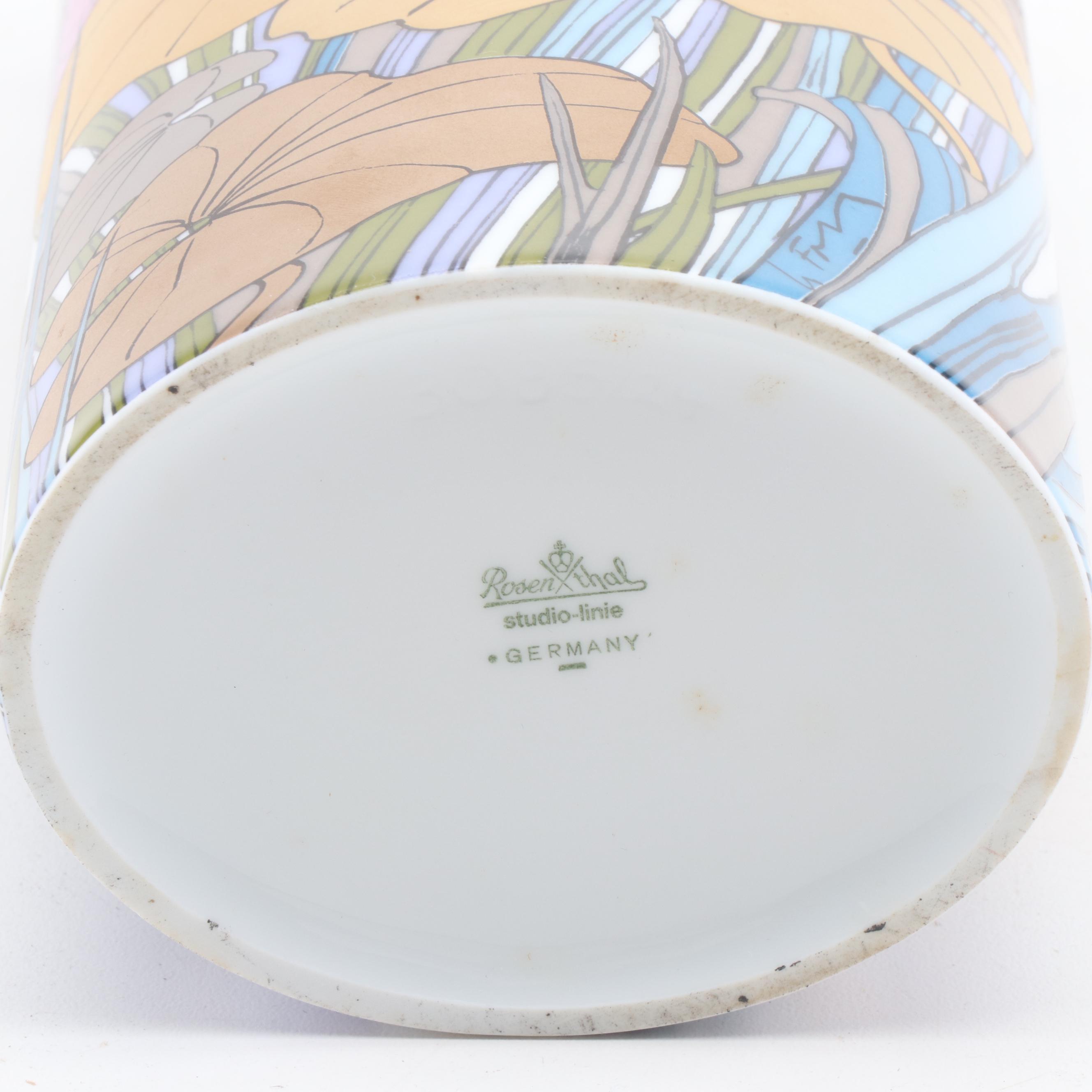 Rosenthal Studio-Linie "Water Lilies" and Butterfly Porcelain Vases | EBTH