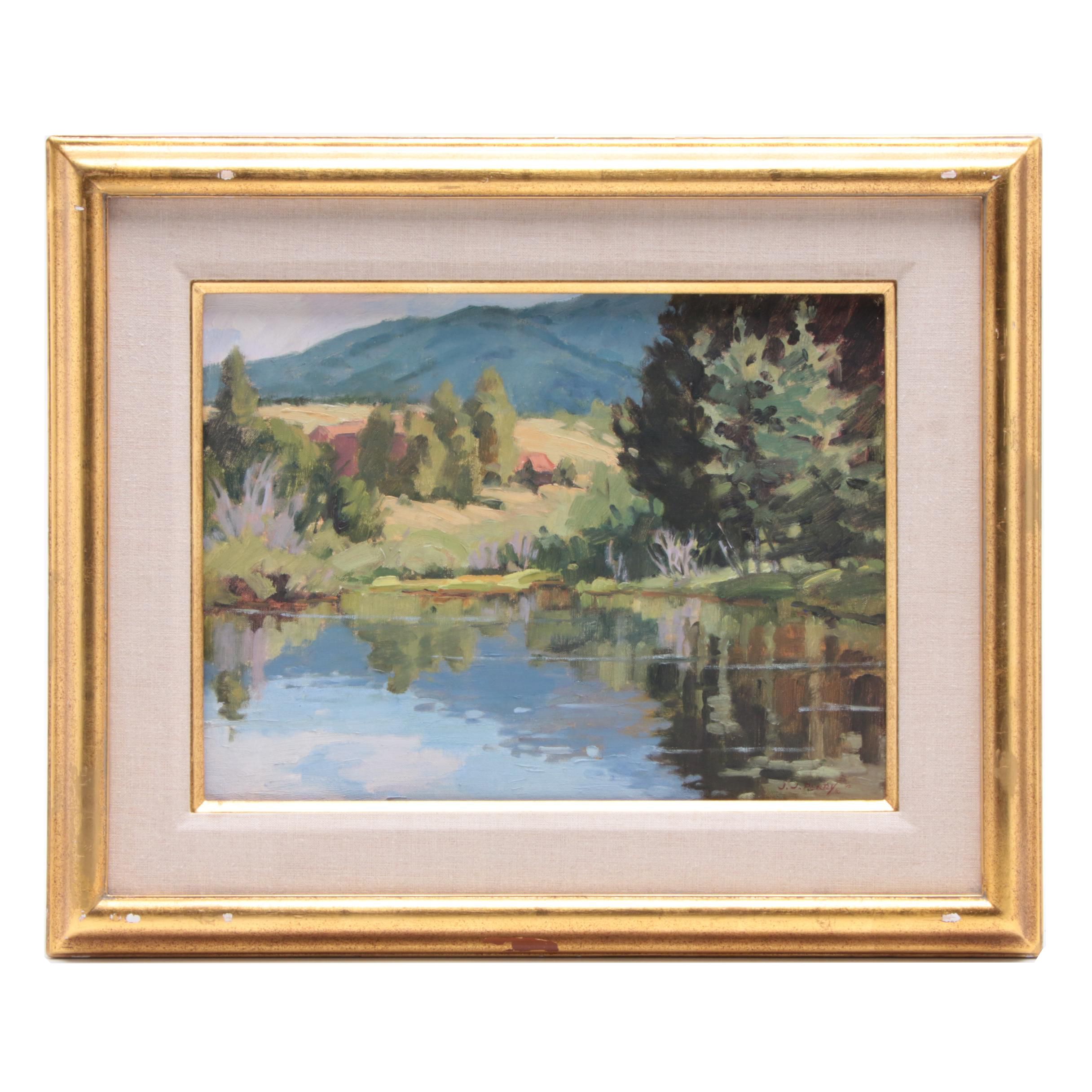 Jean J. Perry Oil Painting of Landscape | EBTH