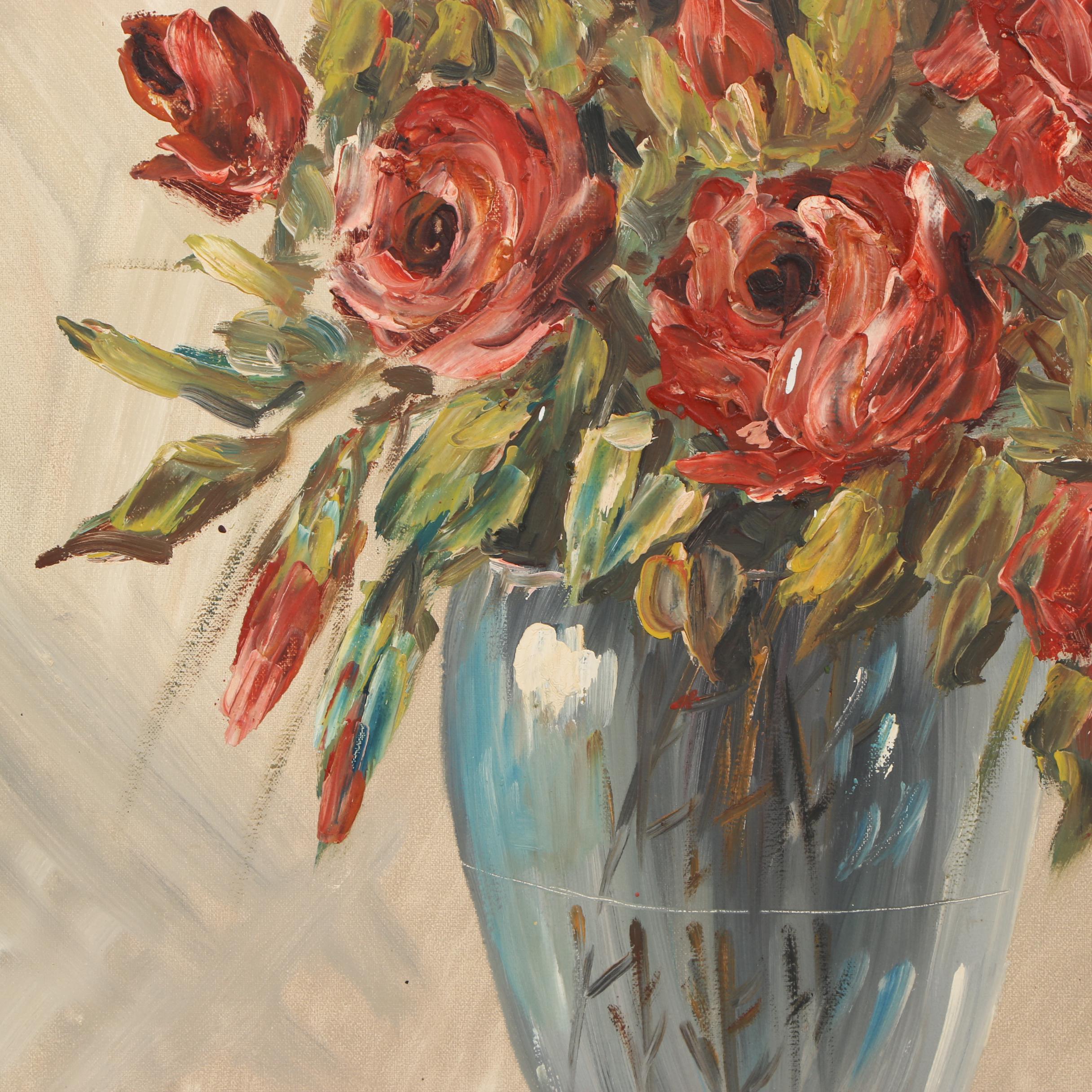 Leo Ritter Oil Painting of Floral Still Life | EBTH