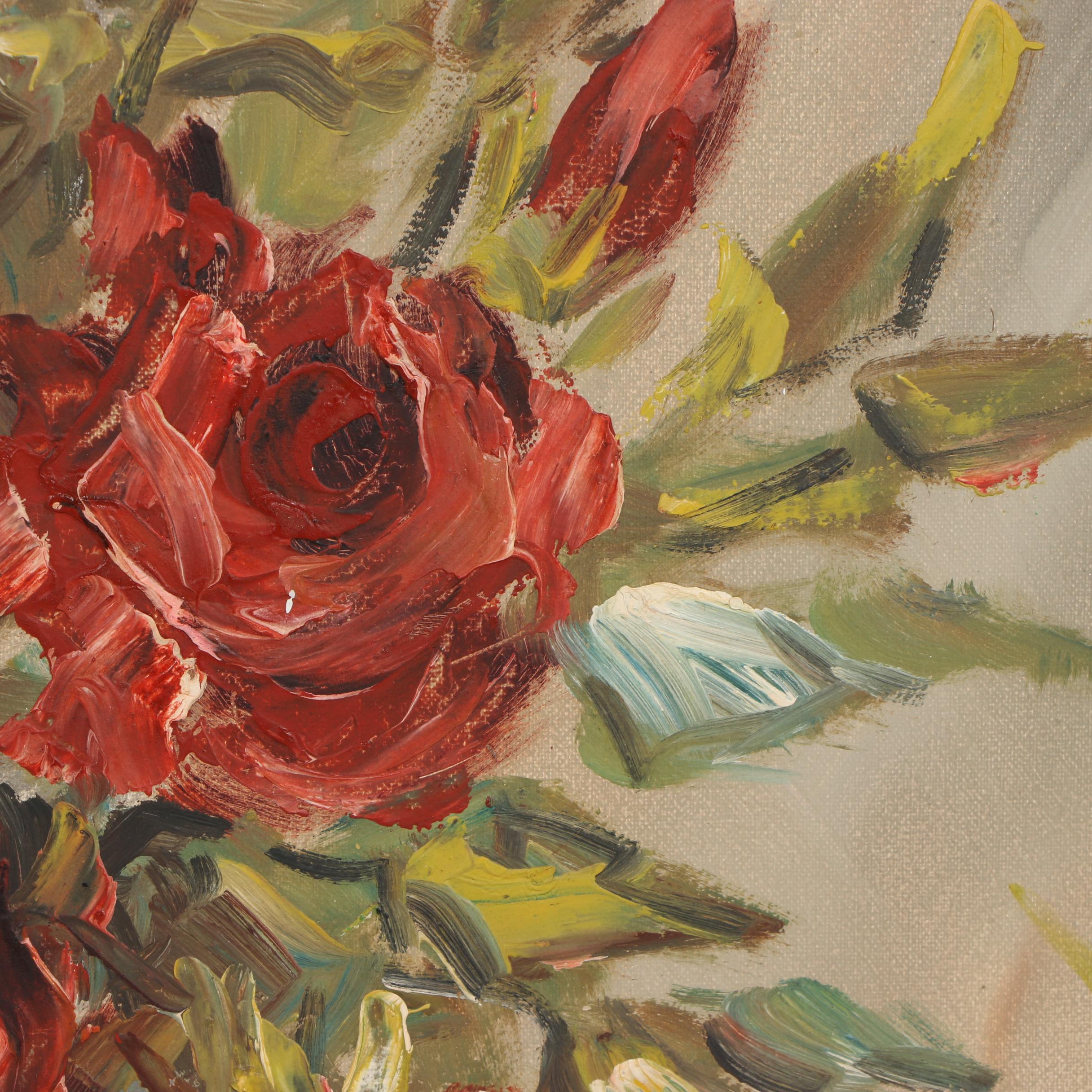 Leo Ritter Oil Painting of Floral Still Life | EBTH