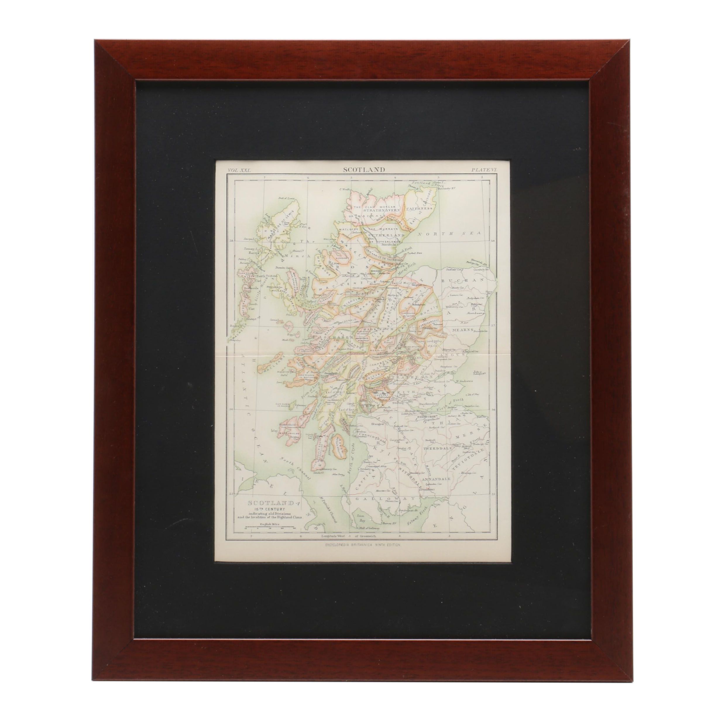 Antique Map of Scotland in the 16th Century | EBTH