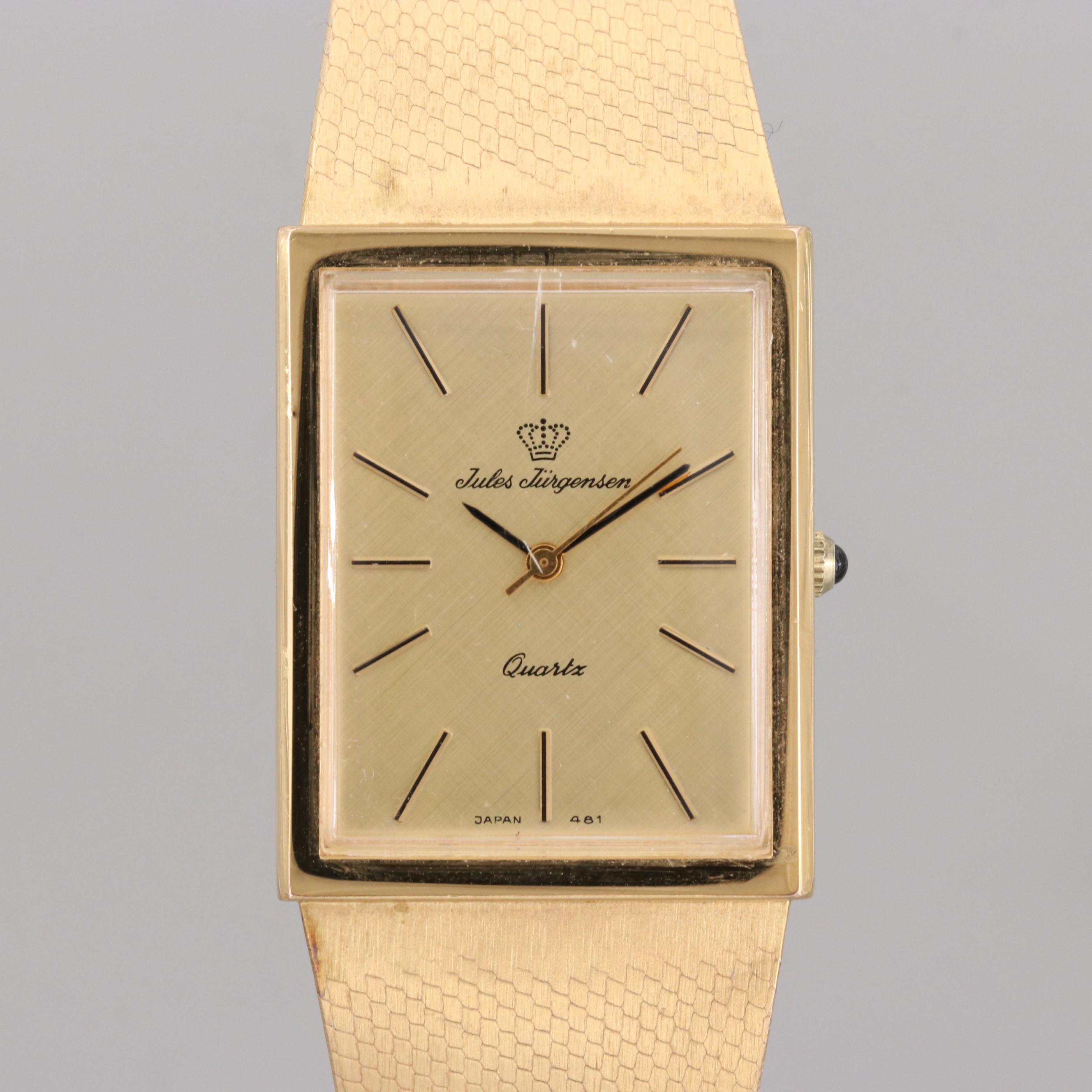 Vintage Jules Jurgensen Gold Tone Quartz Wristwatch | EBTH