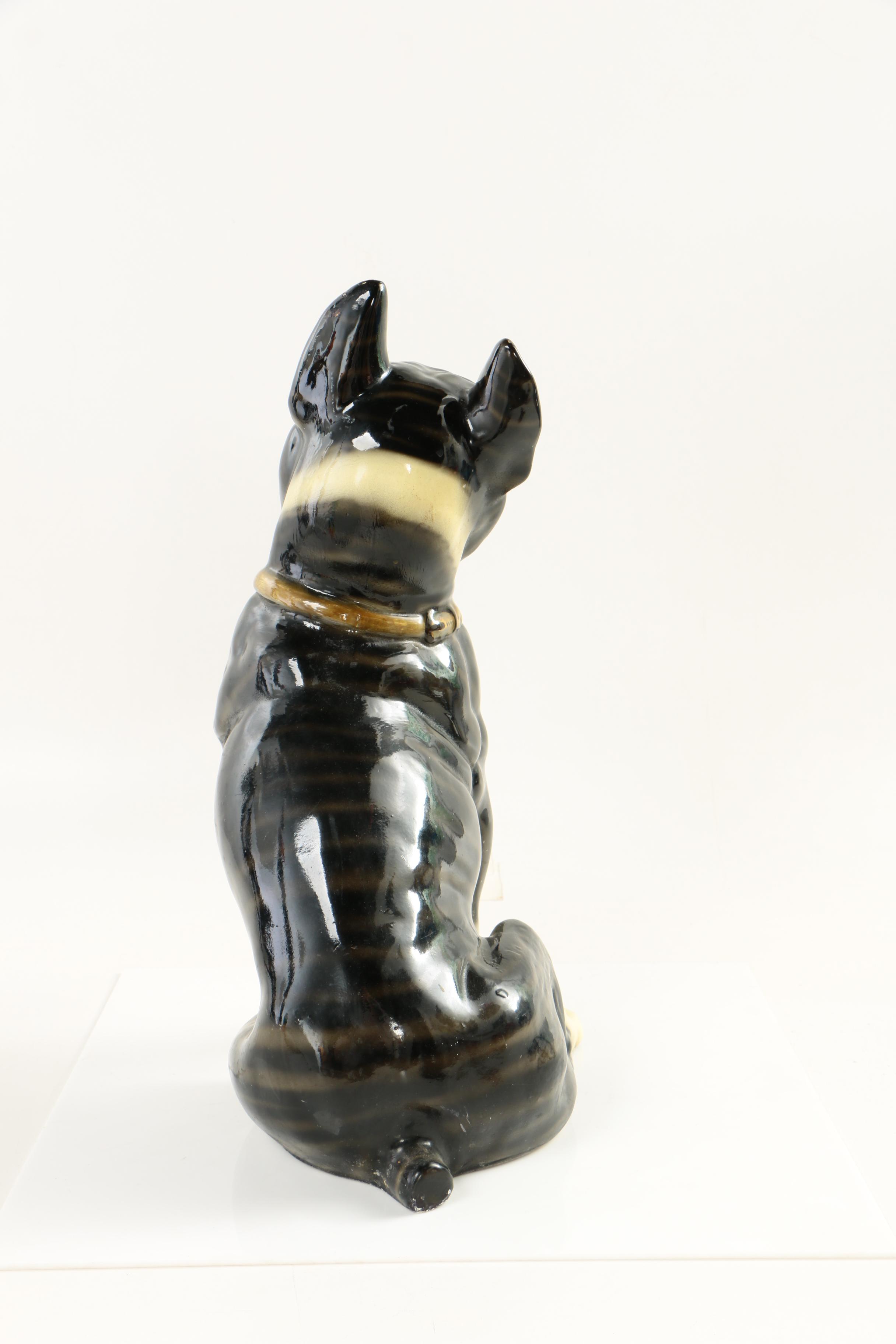 Ceramic Boston Terrier Statuette | EBTH
