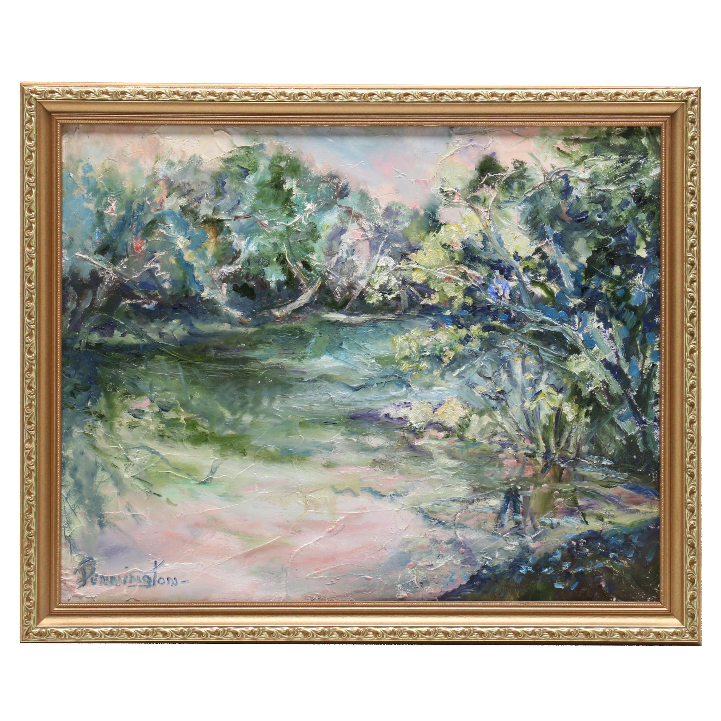 Pennington Impressionist Style Landscape Oil Painting | EBTH