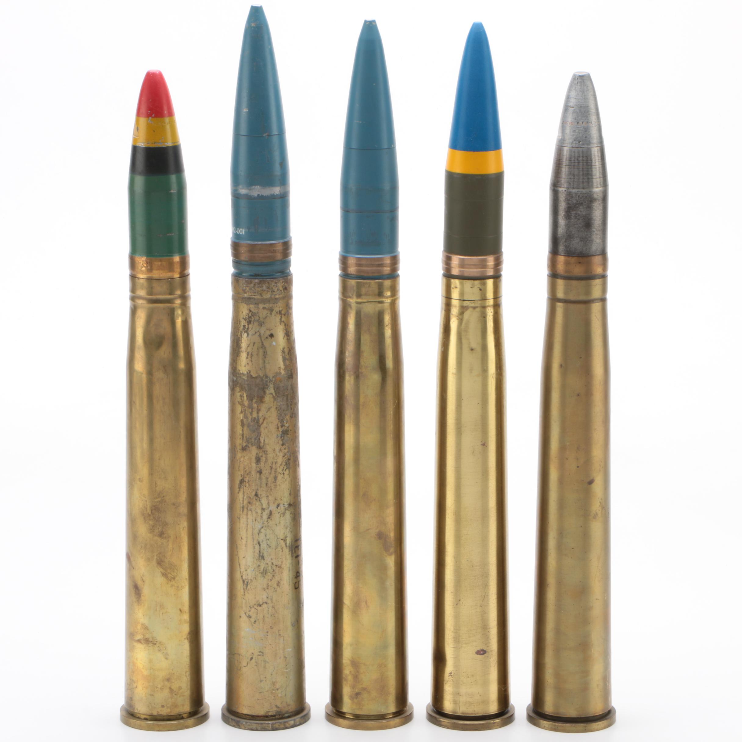 Inert World War II Era 40mm Bofors Gun and MK2 Artillery Projectiles | EBTH