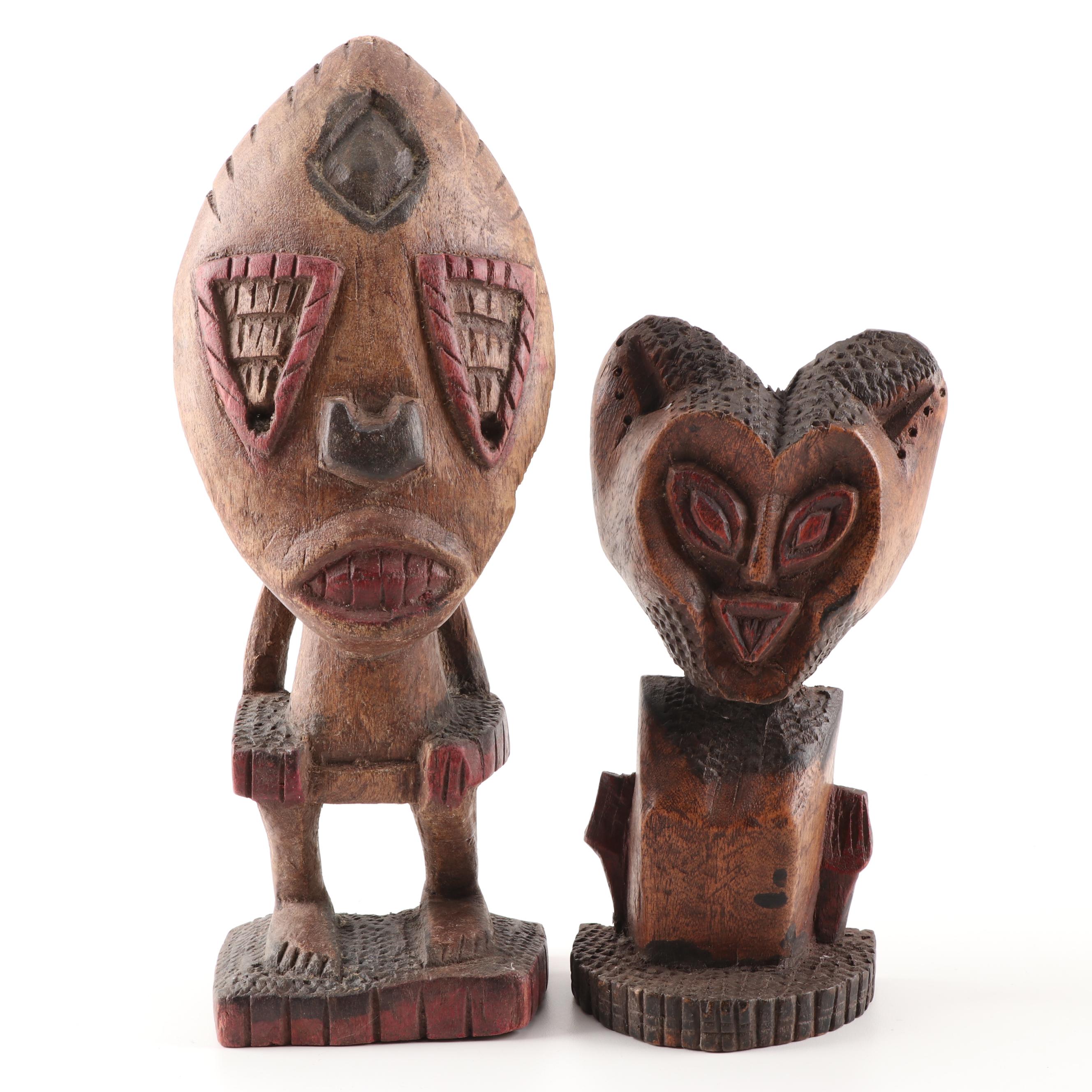 Eastern Polynesian Style Carved Wood Figures | EBTH