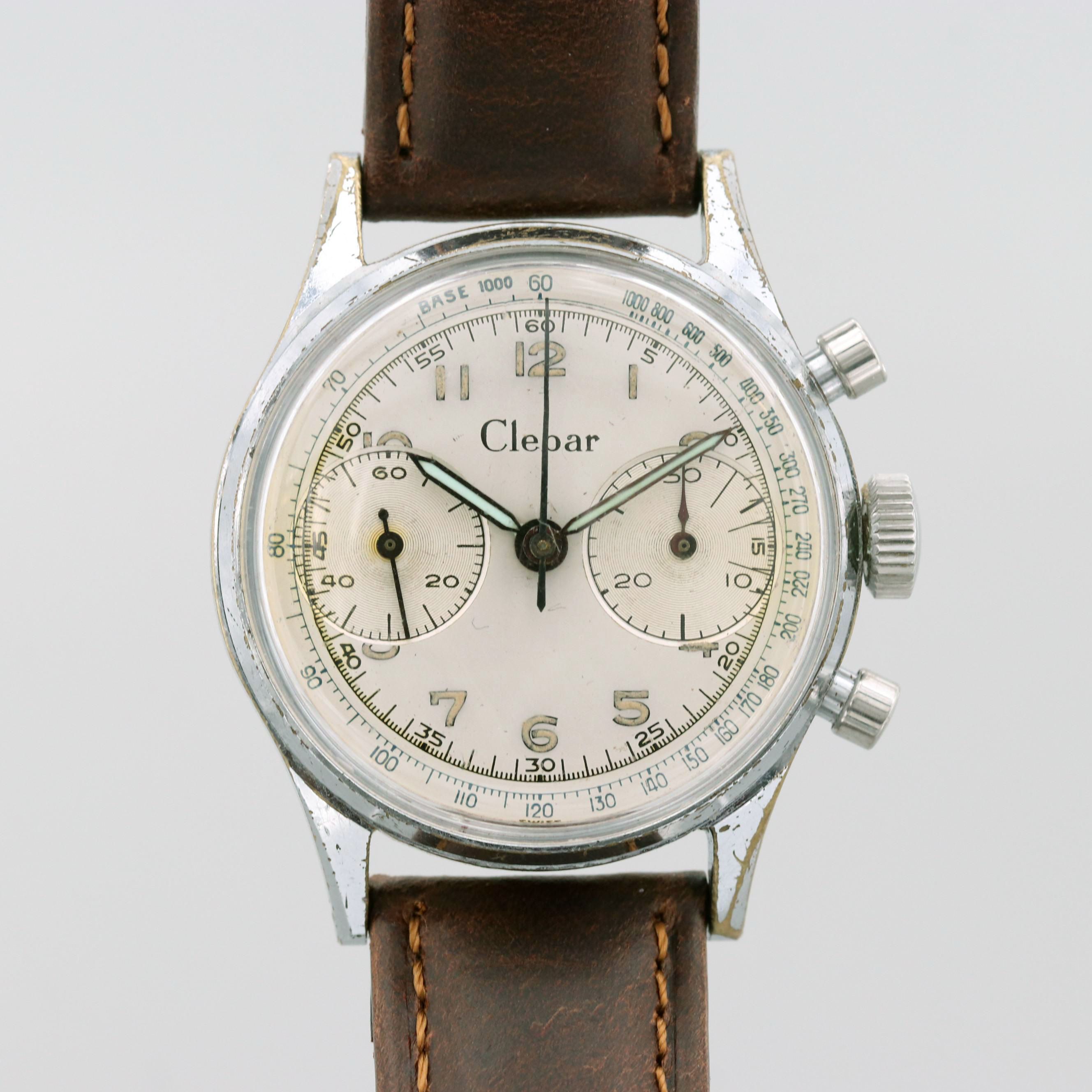 Vintage Swiss Clebar Chronograph Wristwatch | EBTH