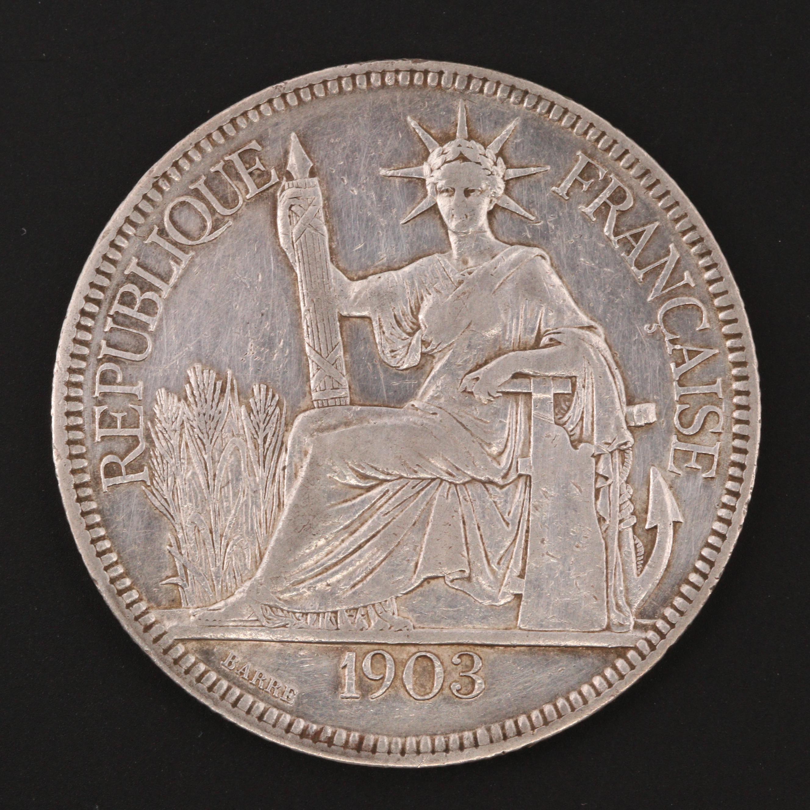 1903-A French Indo China Piastre Silver Trade Coin | EBTH