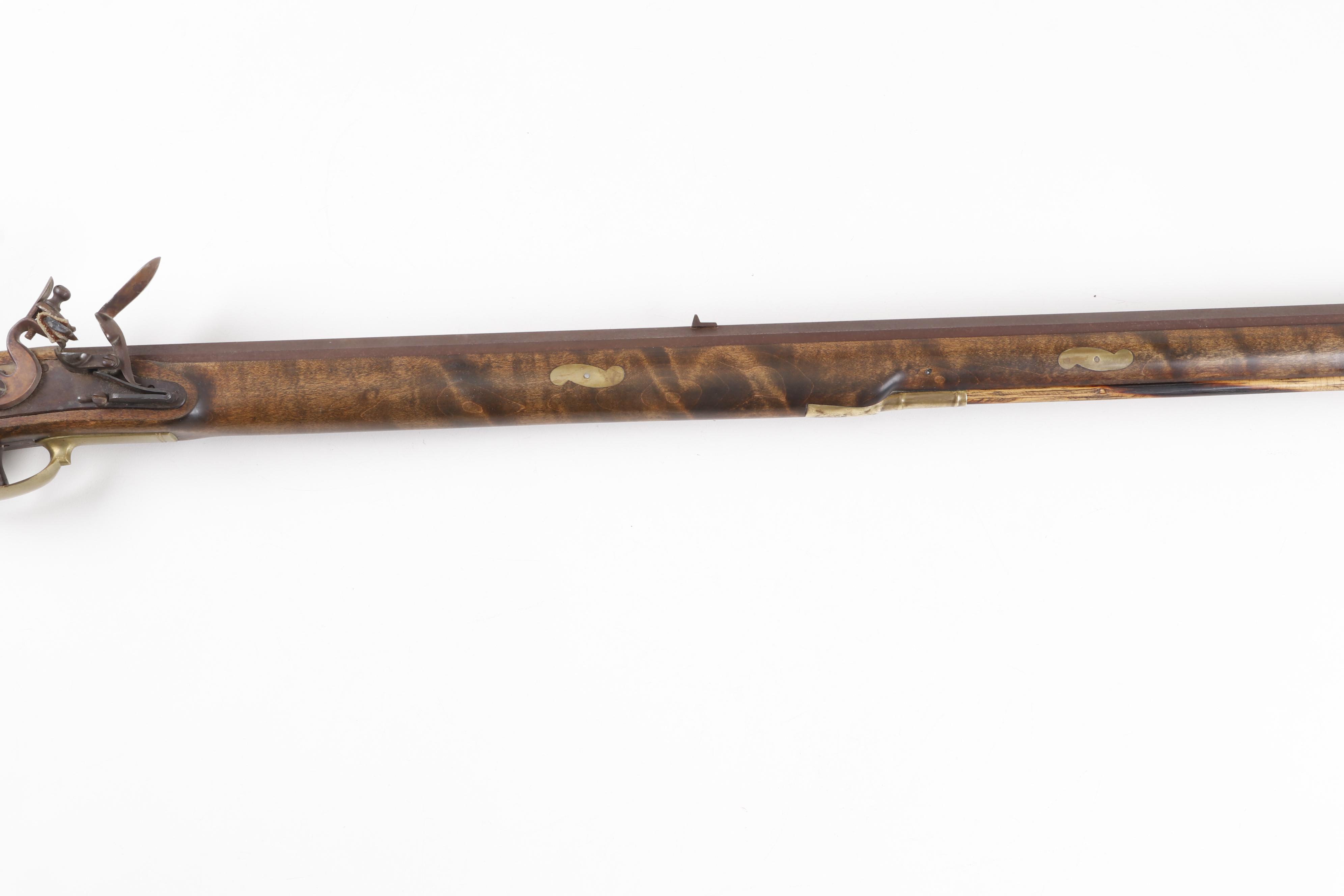 Flintlock Kentucky Long Rifle with Tiger Maple Stock, Late 18th/Early ...