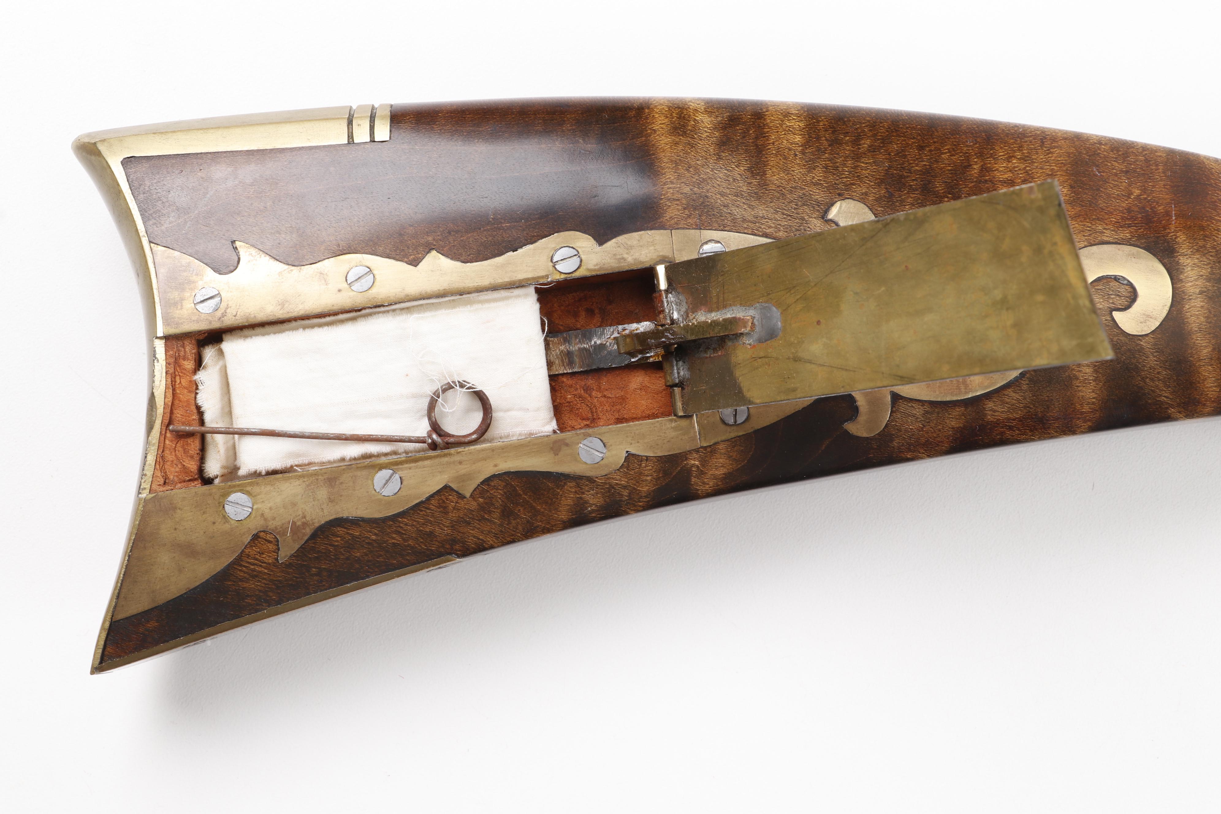 Flintlock Kentucky Long Rifle with Tiger Maple Stock, Late 18th/Early ...