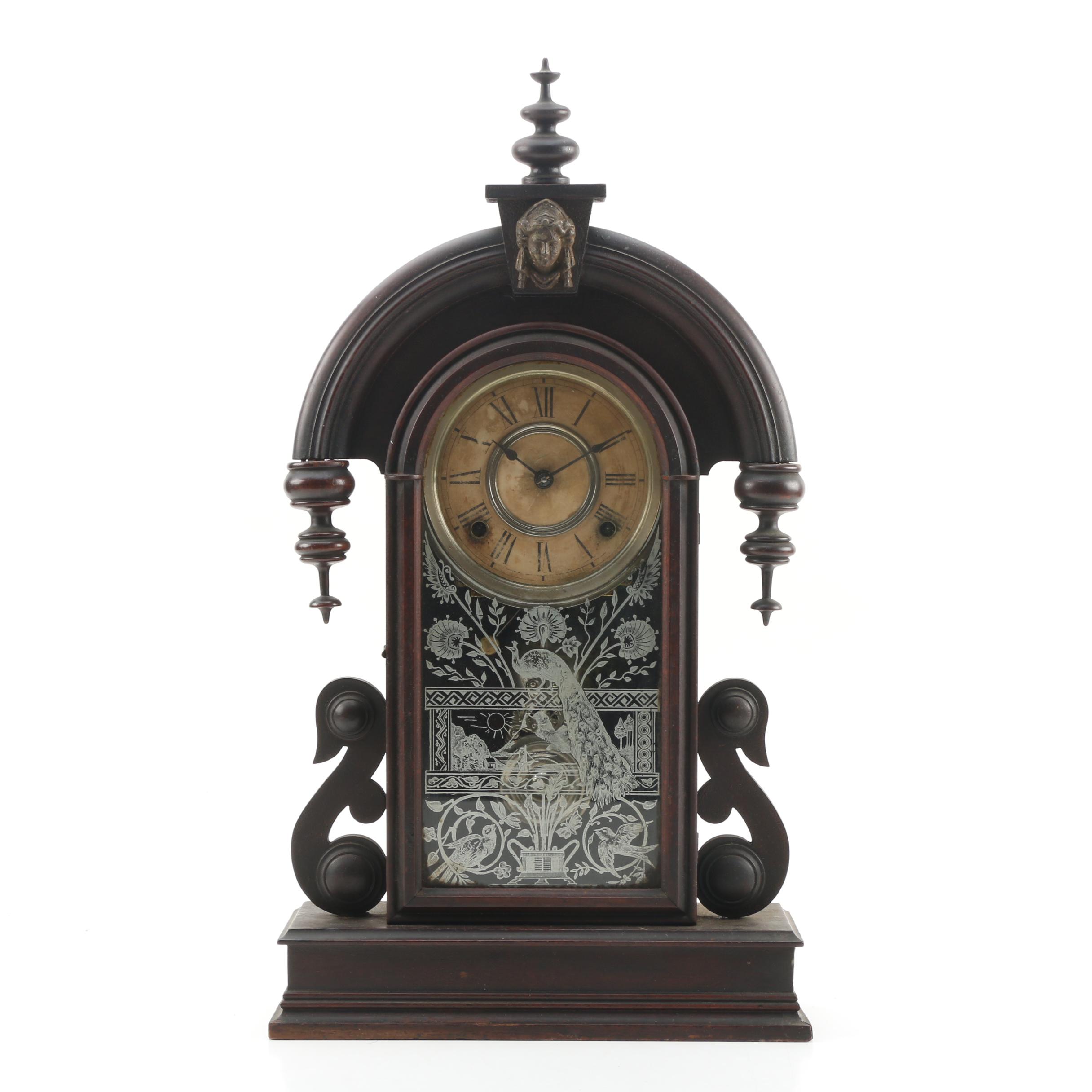 Victorian Ansonia Walnut Finish Shelf Clock, Late 19th Century | EBTH