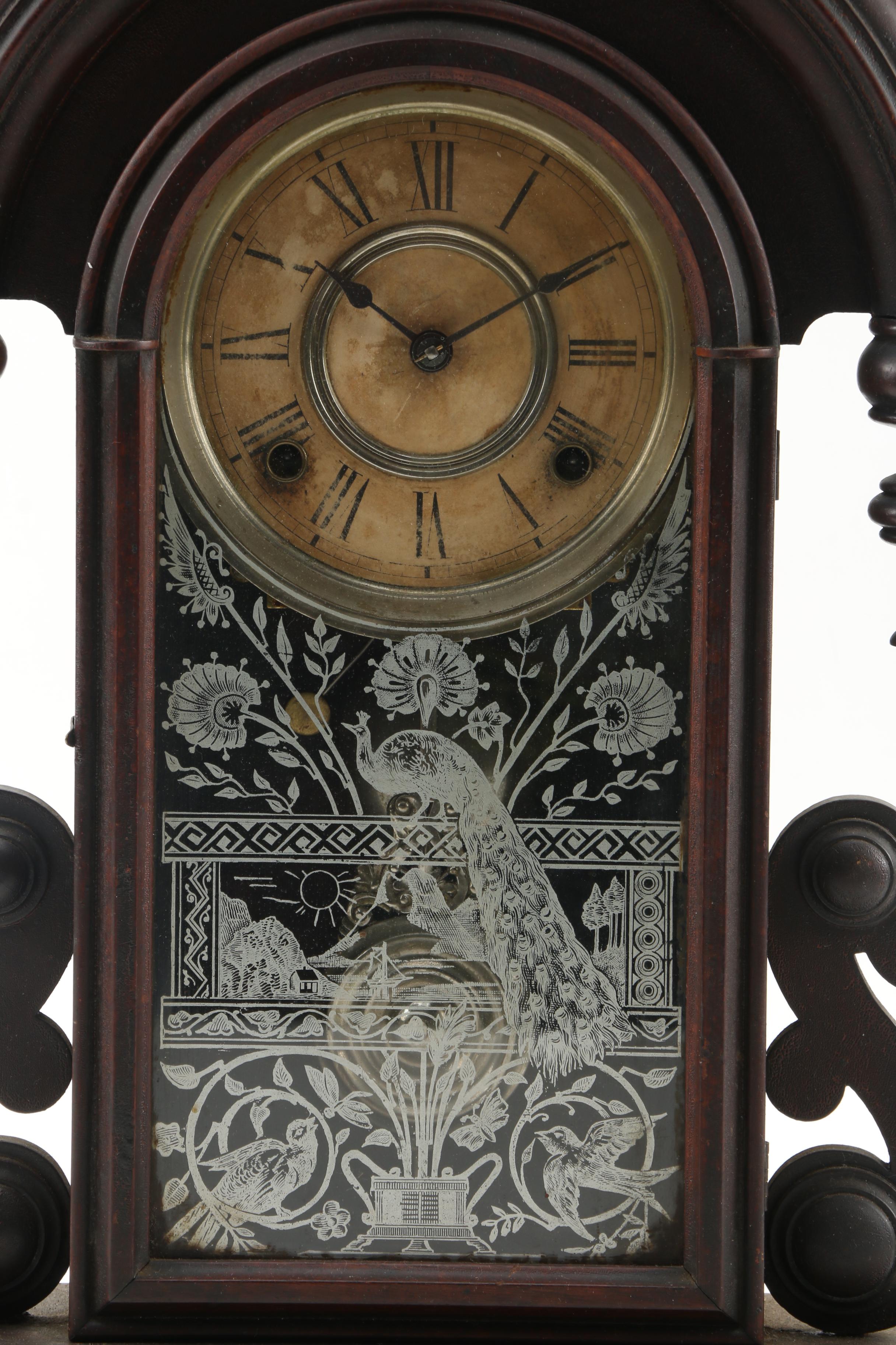 Victorian Ansonia Walnut Finish Shelf Clock, Late 19th Century | EBTH