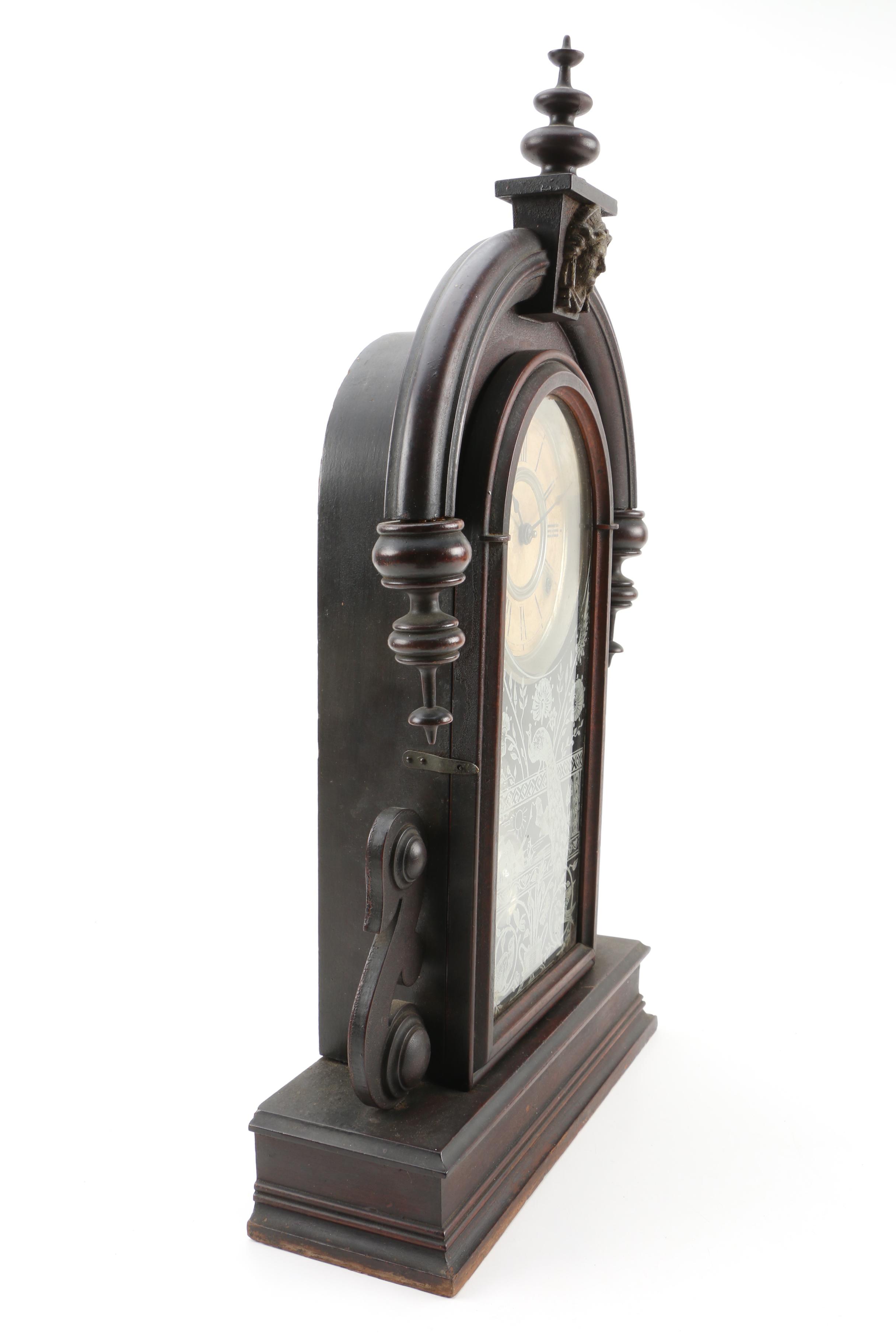 Victorian Ansonia Walnut Finish Shelf Clock, Late 19th Century | EBTH