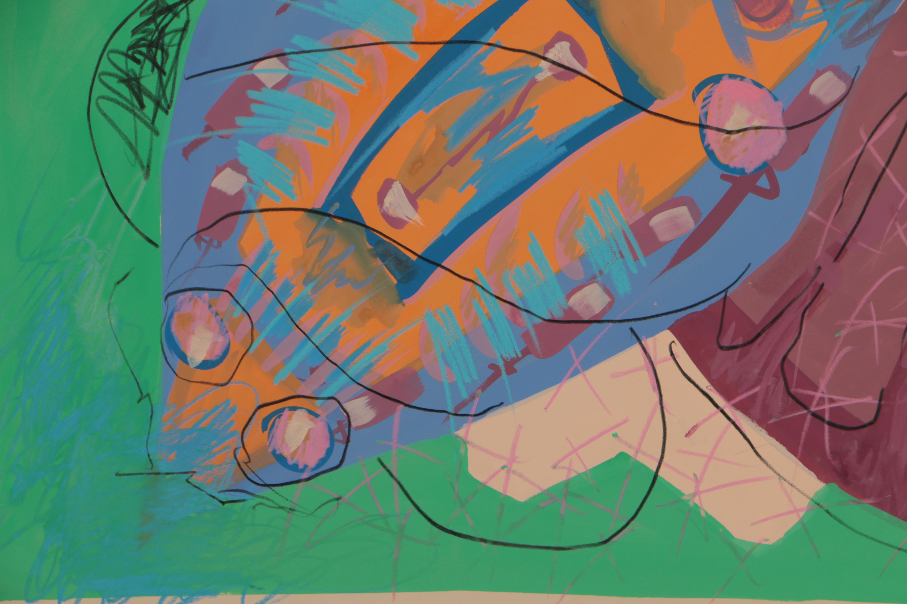 Merle Rosen Abstract Mixed Media Painting | EBTH