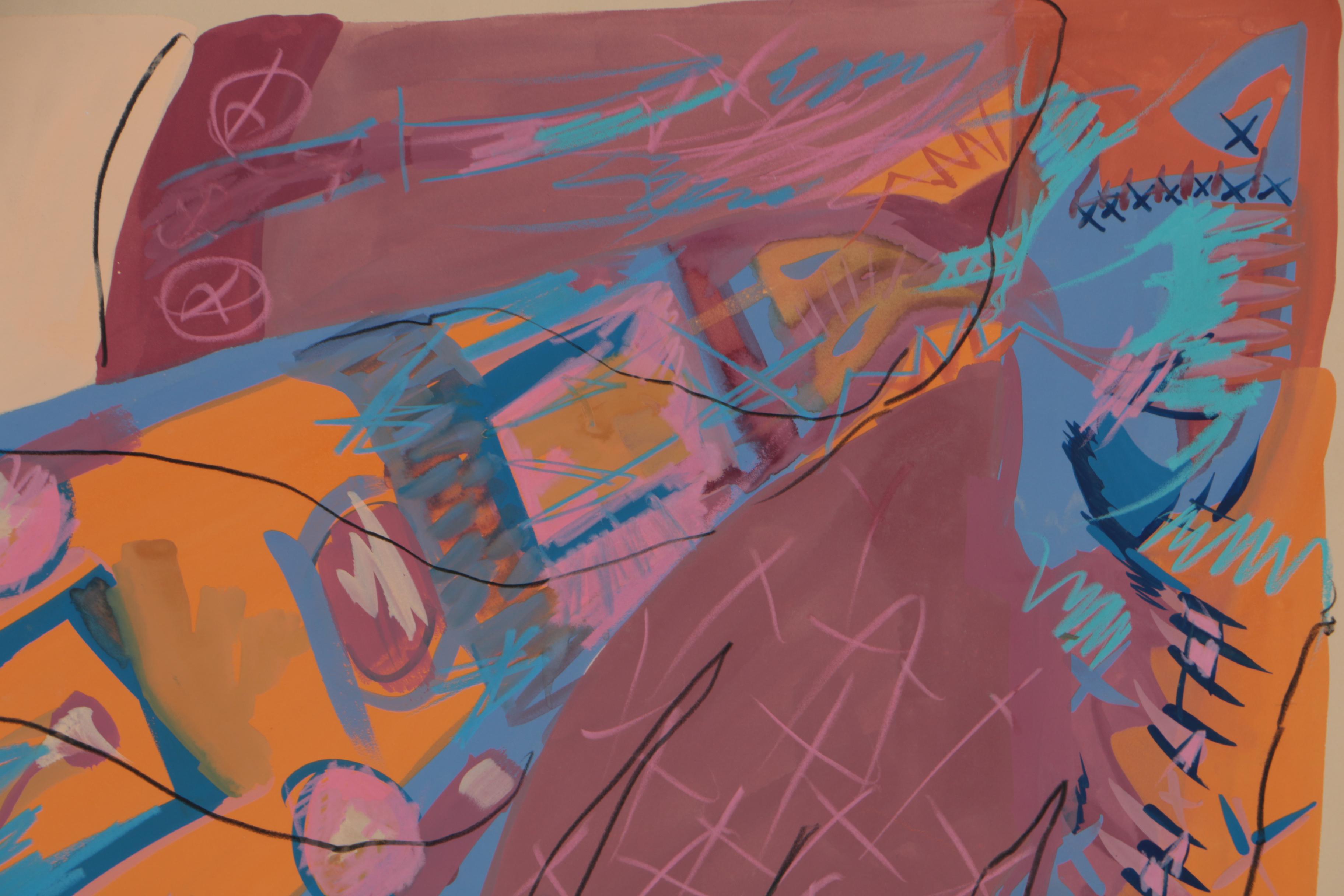 Merle Rosen Abstract Mixed Media Painting | EBTH