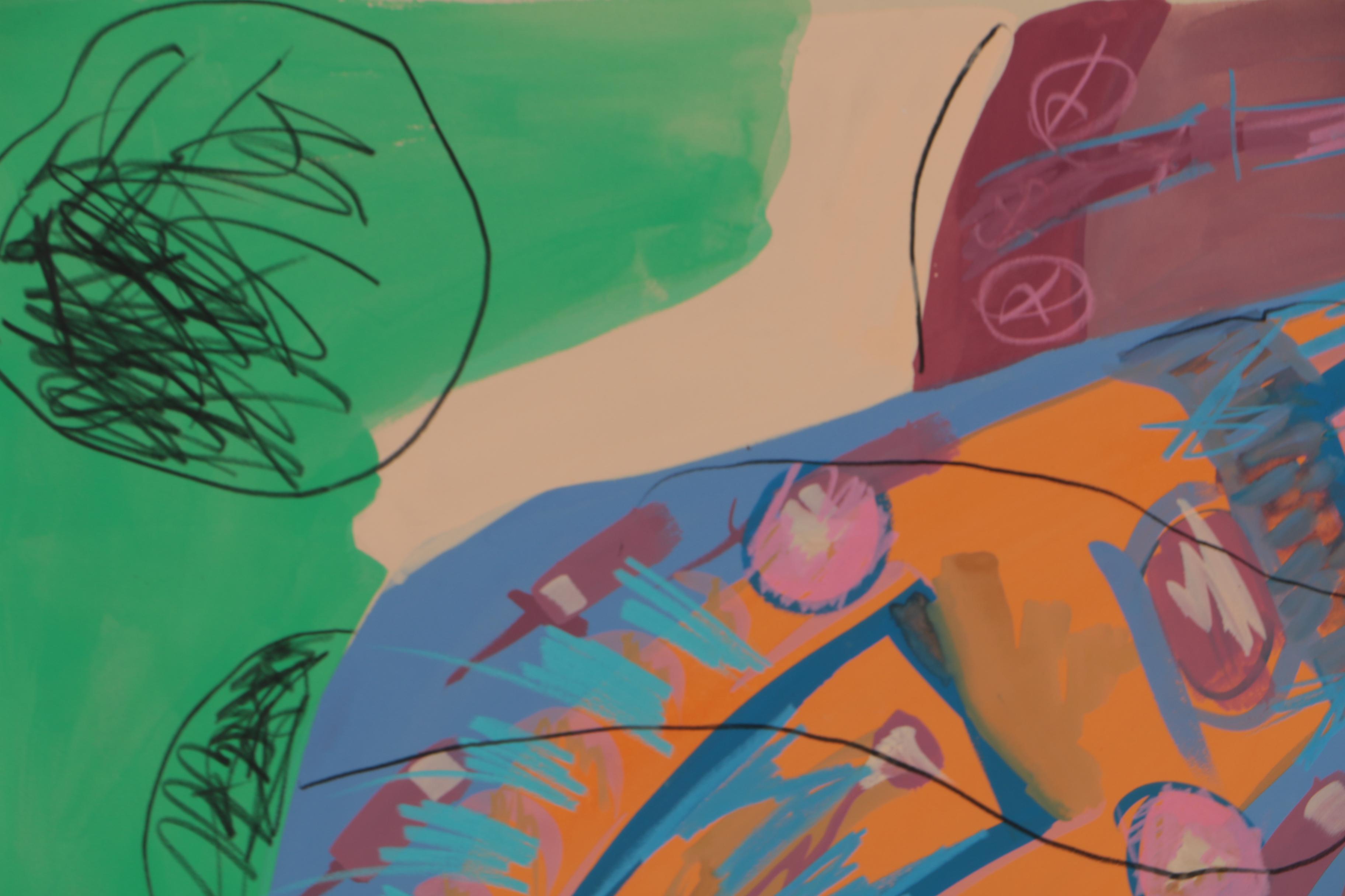 Merle Rosen Abstract Mixed Media Painting | EBTH