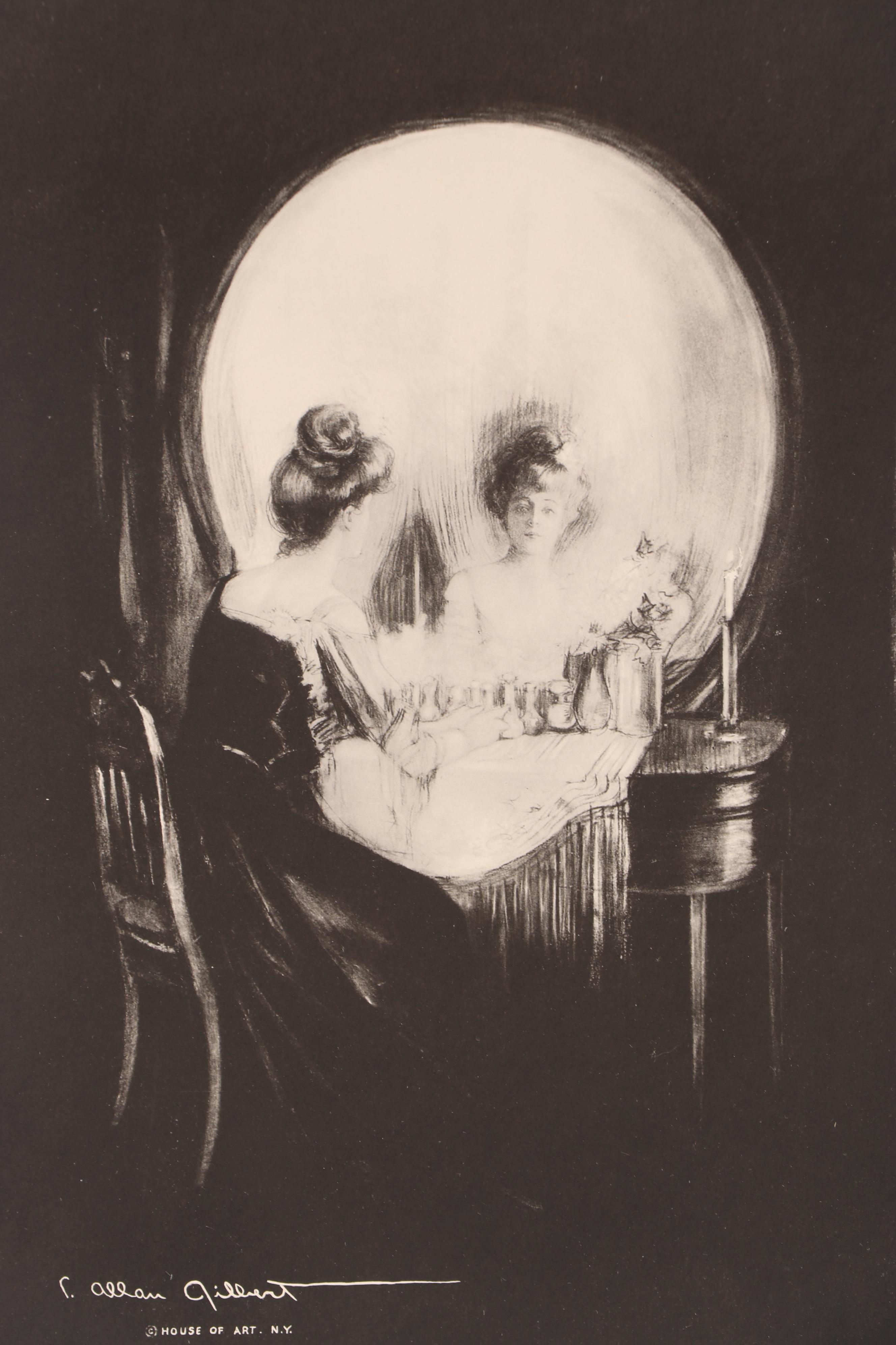 Lithographic Print after Charles Allen Gilbert "All Is Vanity" | EBTH