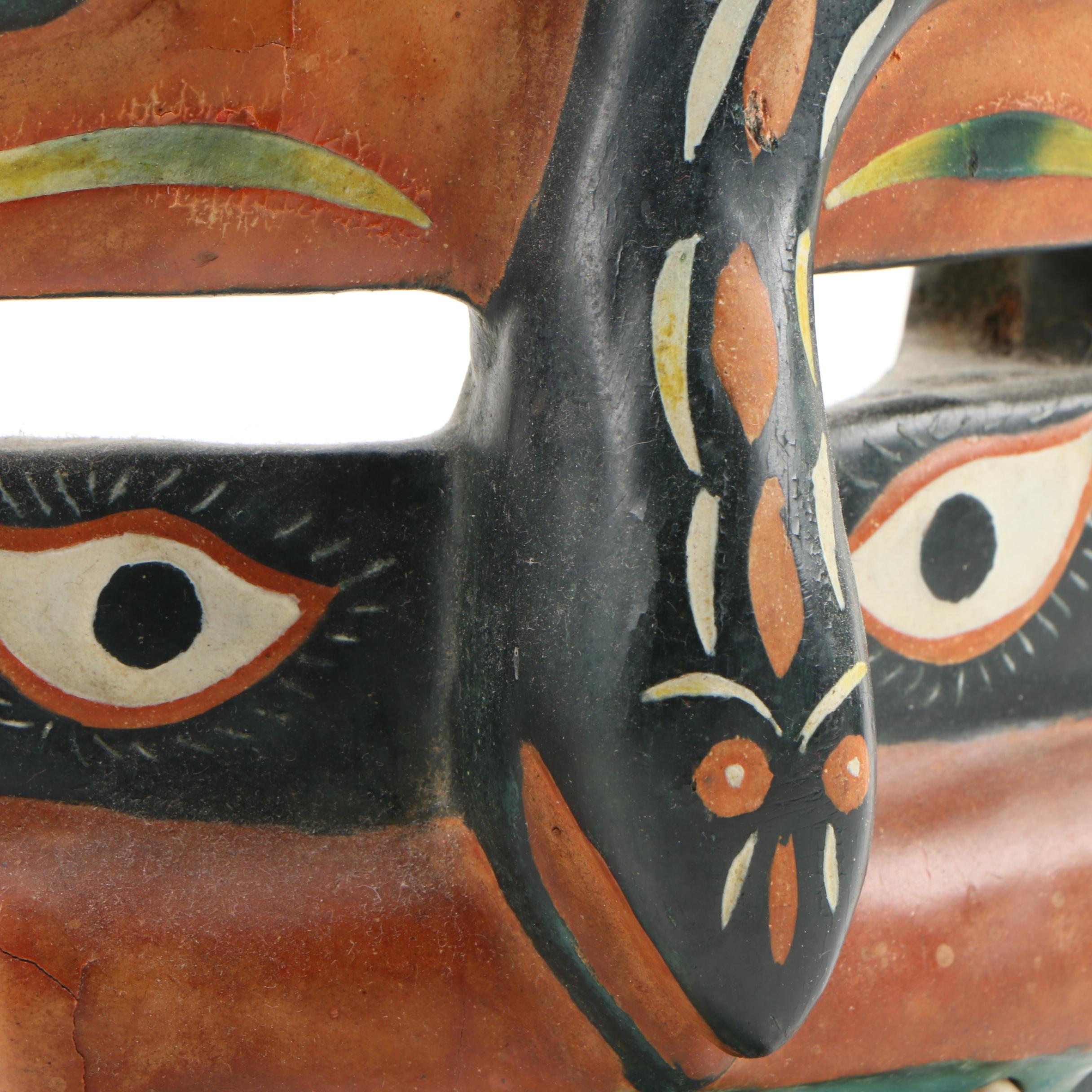 Michoacan Mexican Snake Face Mask with Animal Teeth | EBTH