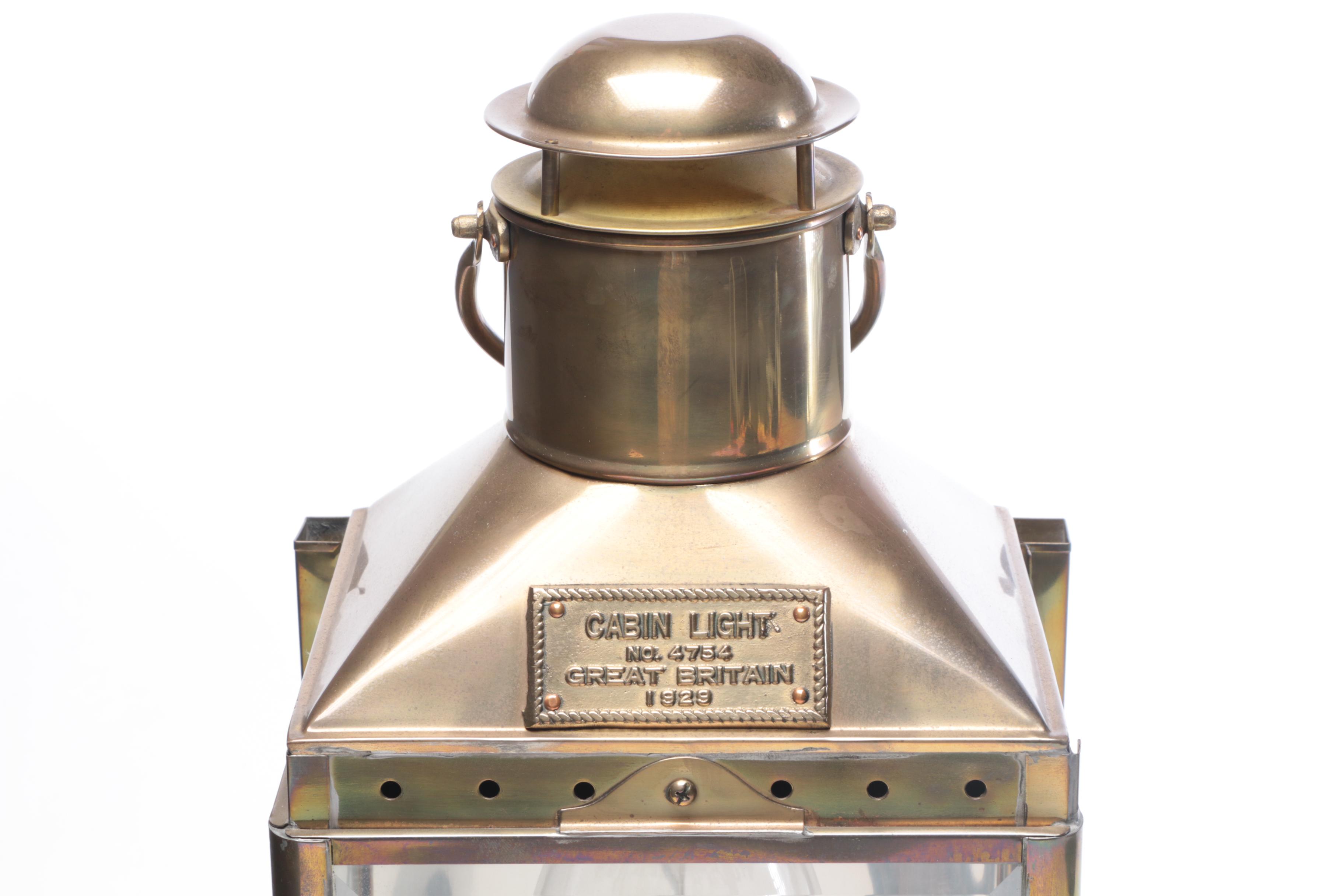 Pair of Brass Reproduction Ship's Lanterns | EBTH