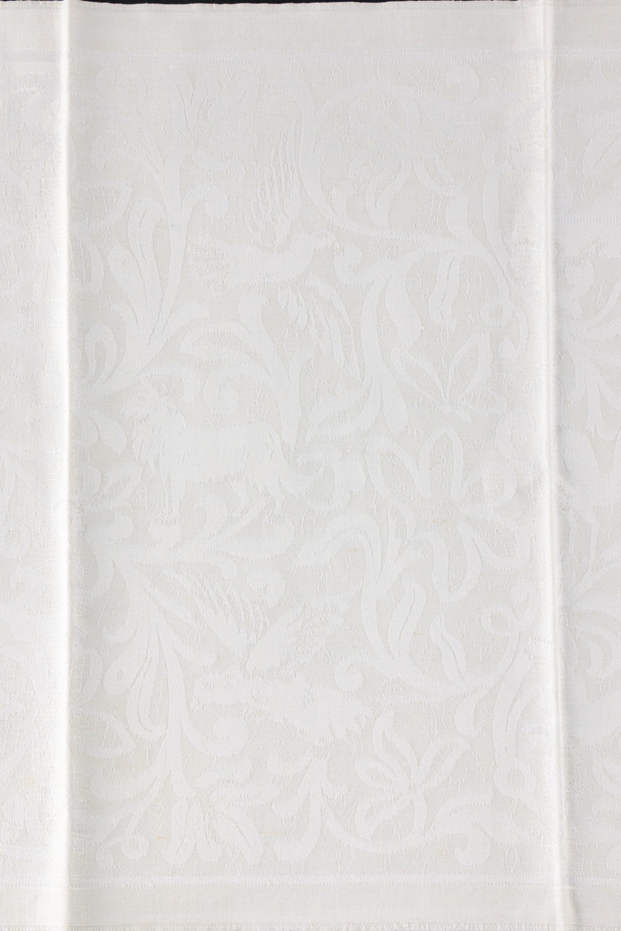 Vintage Figural Damask Lap Napkins with Embroidered Monogrammed "R ...