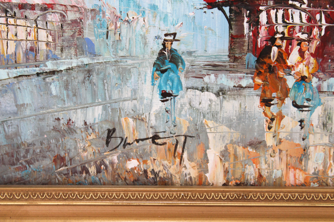 Burnett Oil Painting of Paris Street Scene | EBTH