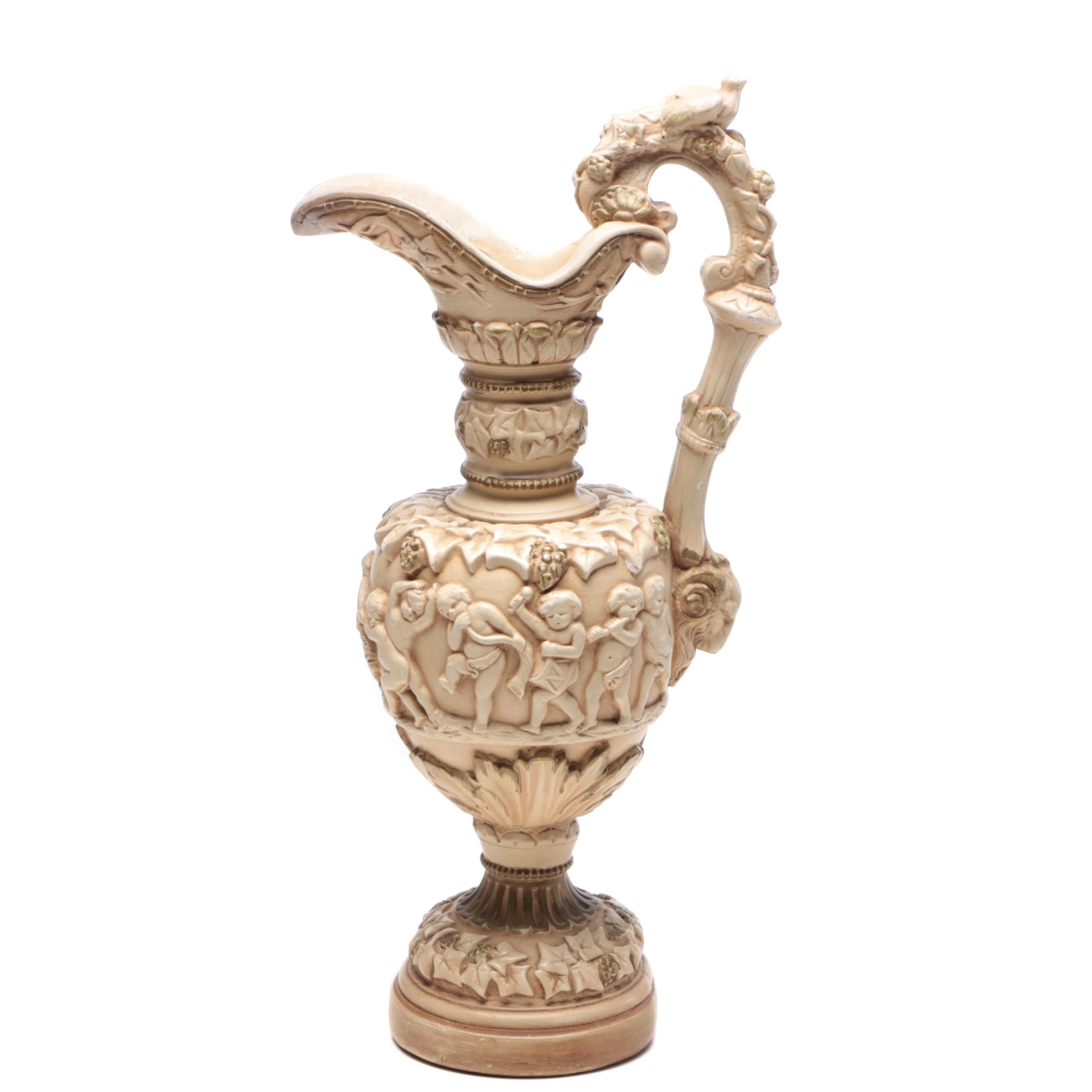 Classical Style Decorative Plaster Pitcher | EBTH