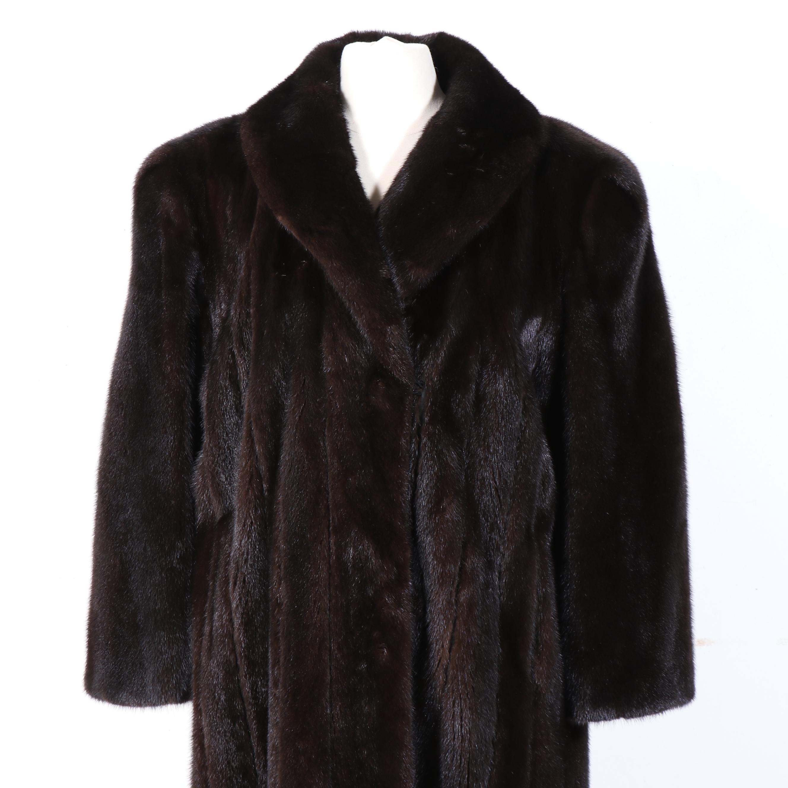 Dark Mahogany Mink Fur Coat from Evans Furs at Lazarus | EBTH