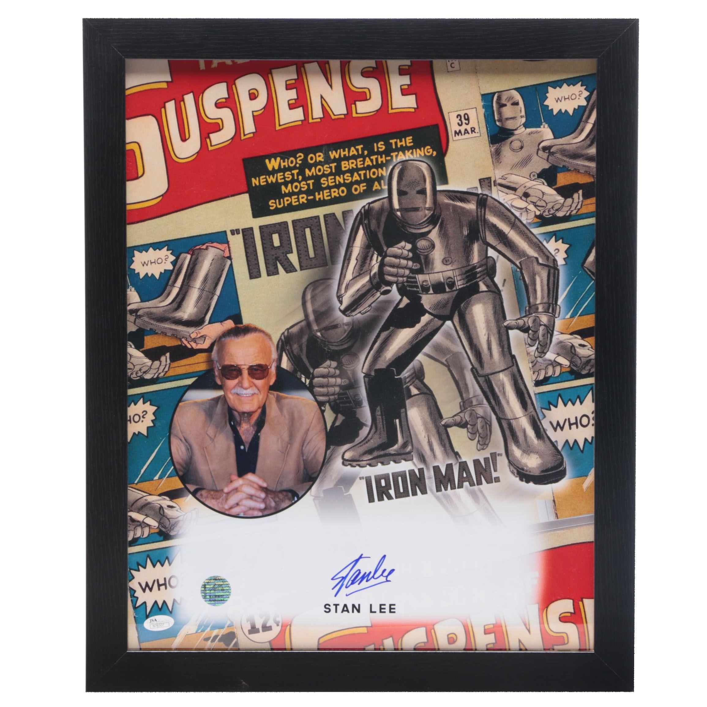 Stan Lee Signed "Iron Man" Superhero Framed Poster | EBTH