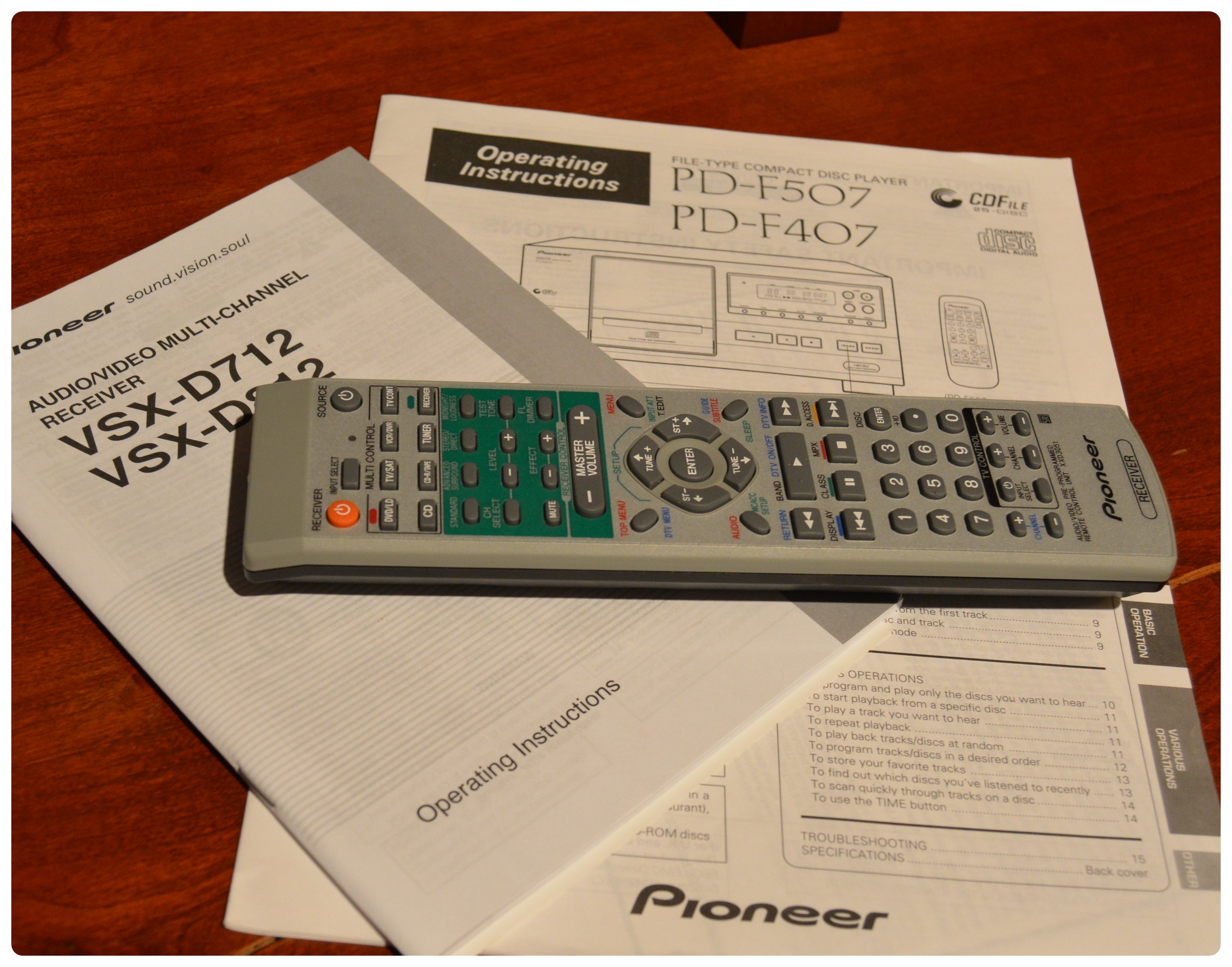 Pioneer 25 Disc CD Player, Pioneer Multi-Channel Receiver and Magnavox ...