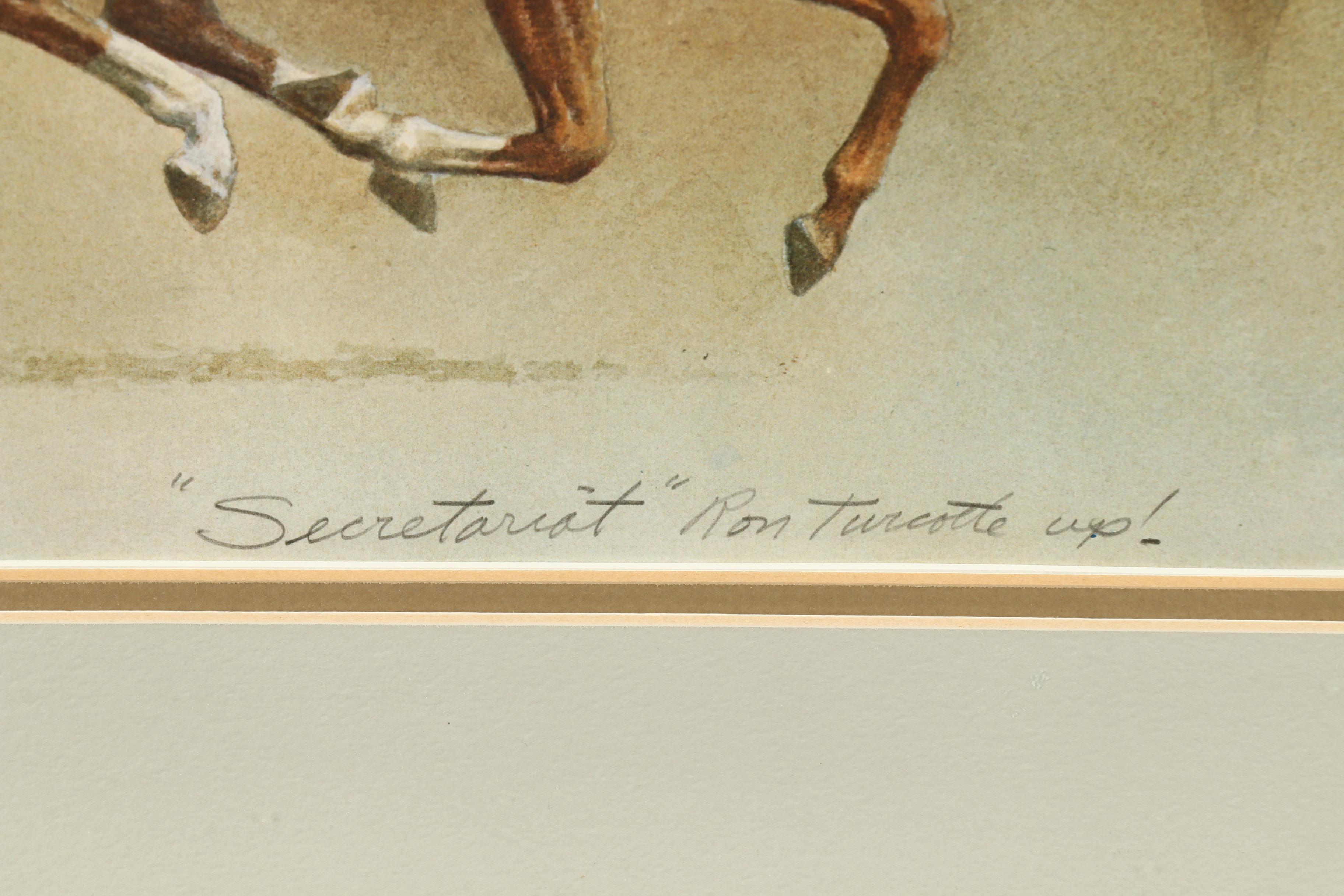 Fred Stone Offset Lithograph "Secretariat: Ron Turcotte up!" | EBTH