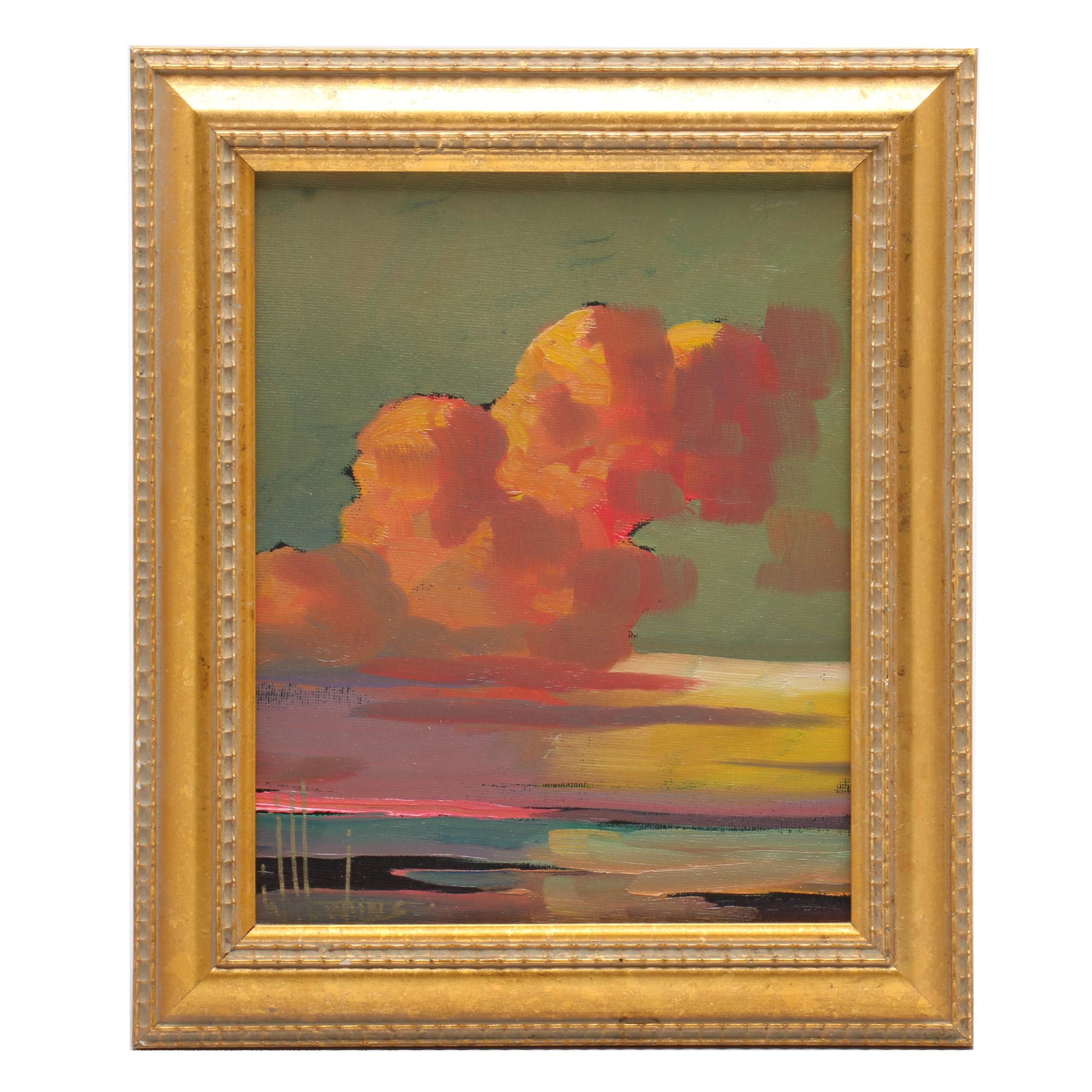 William Hawkins Oil Painting of Clouds | EBTH