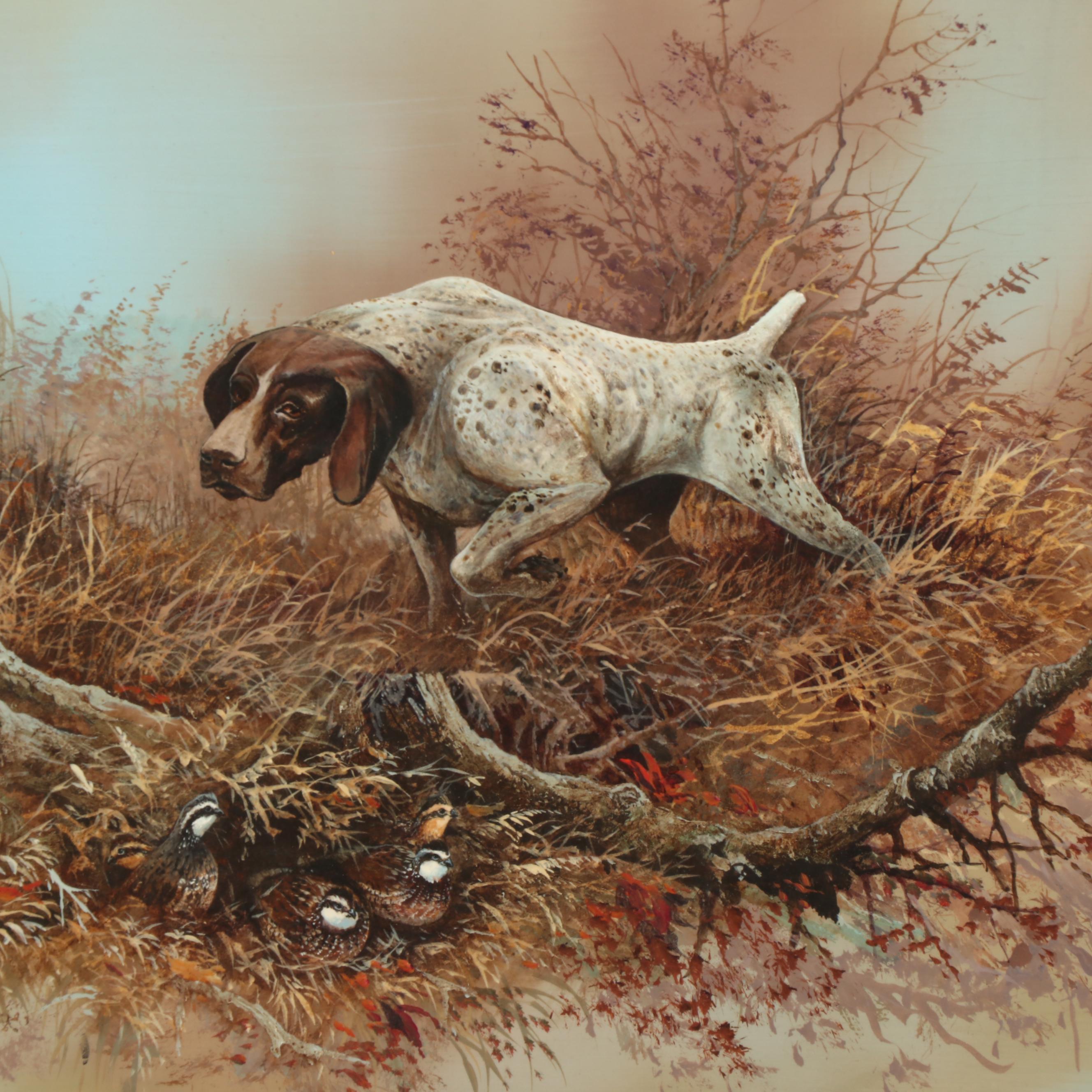 Ted Blaylock 1979 Oil Painting "Down Solid" | EBTH