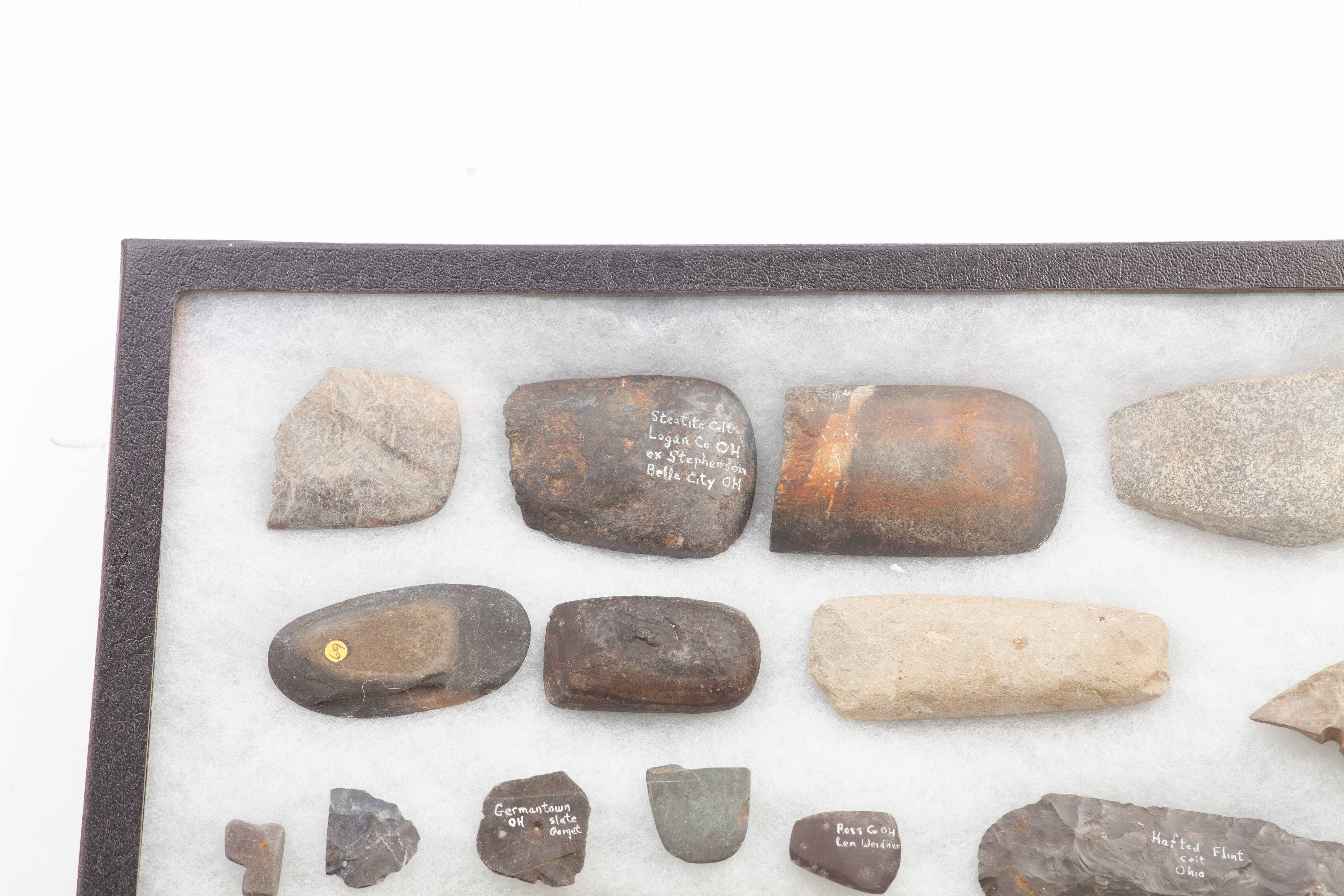 Native American Ground Stone Celts, Flint Adzes and Gorget Fragments | EBTH