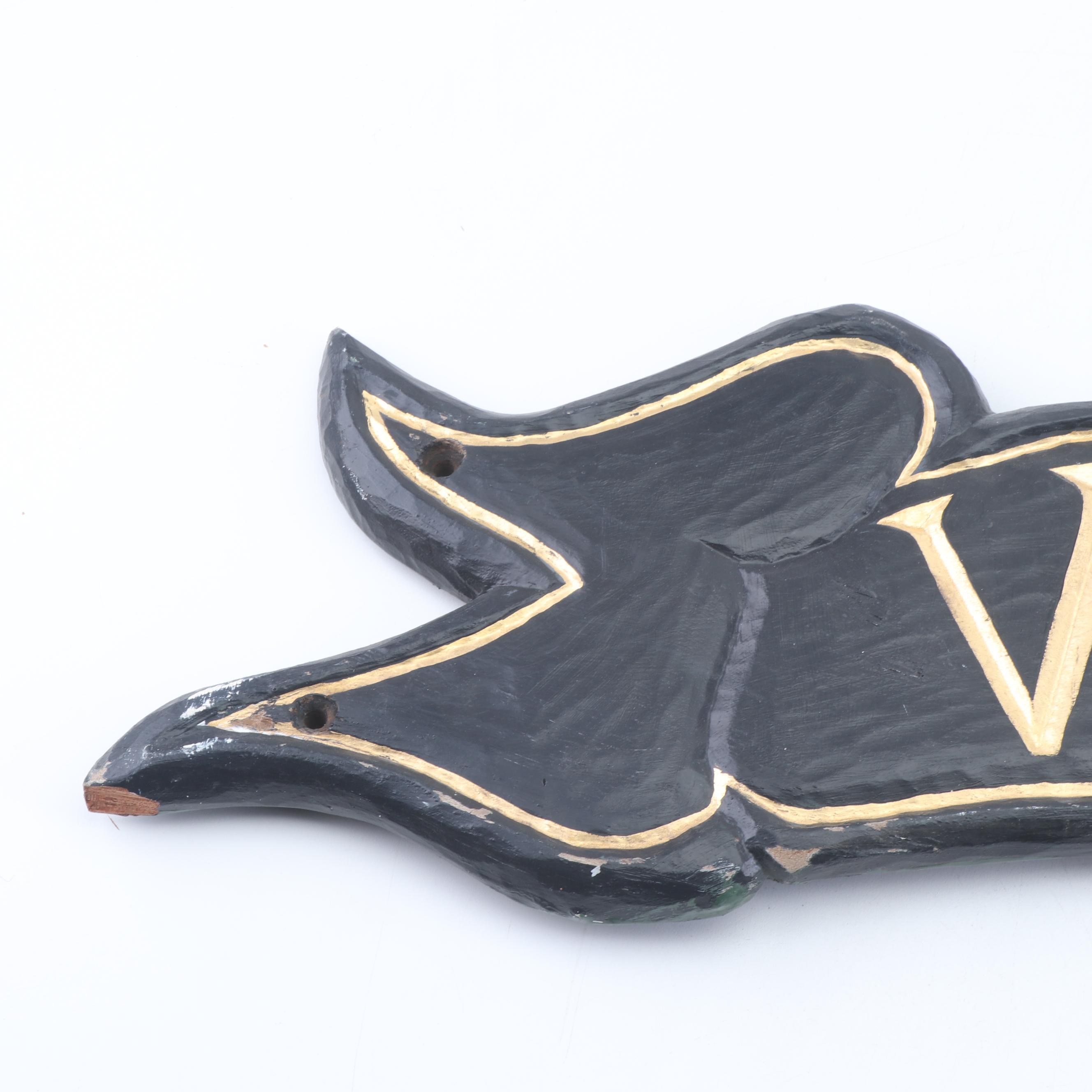 Painted Wood "Vagrant" Sign | EBTH