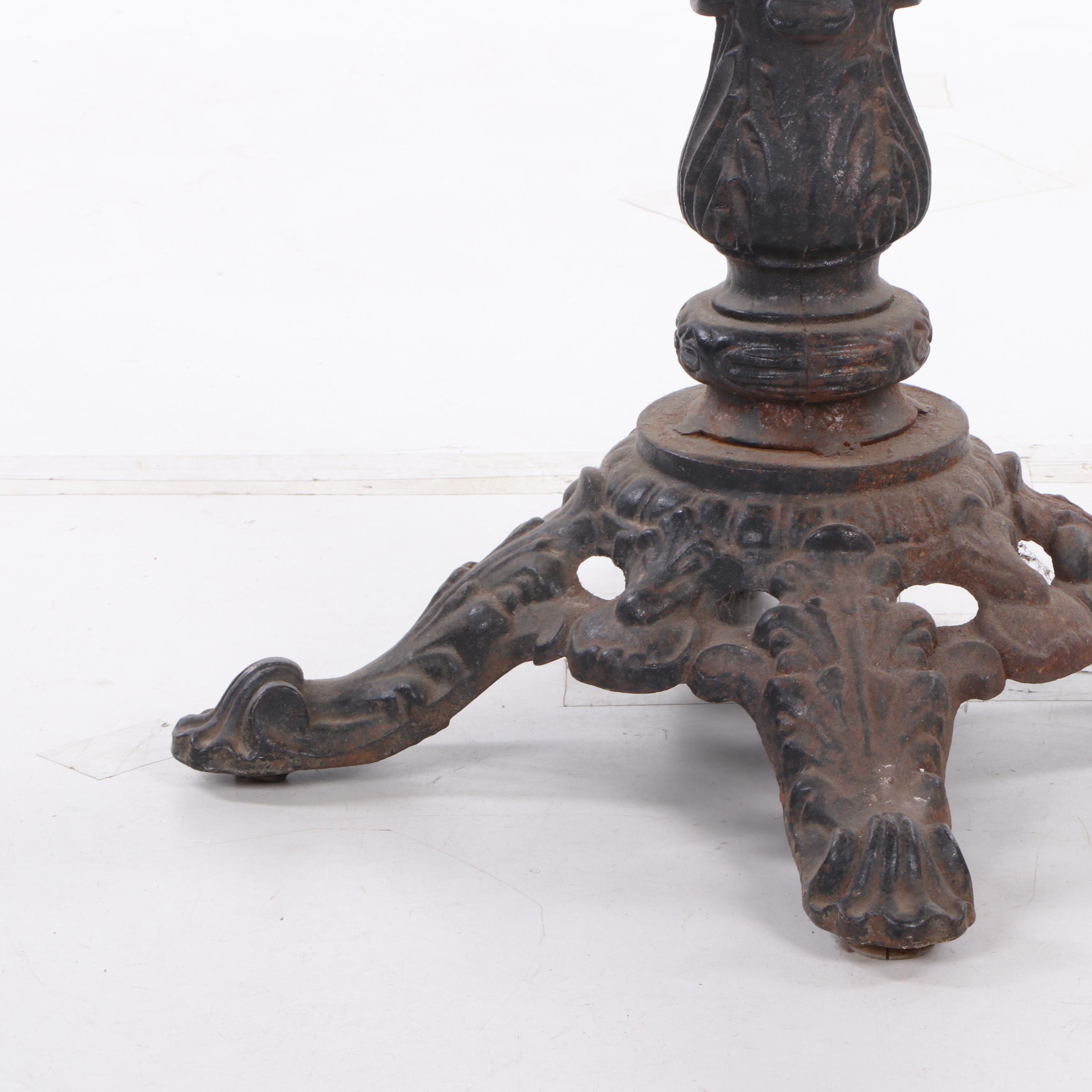 Victorian Cast Iron Pedestal Table Base, Antique | EBTH