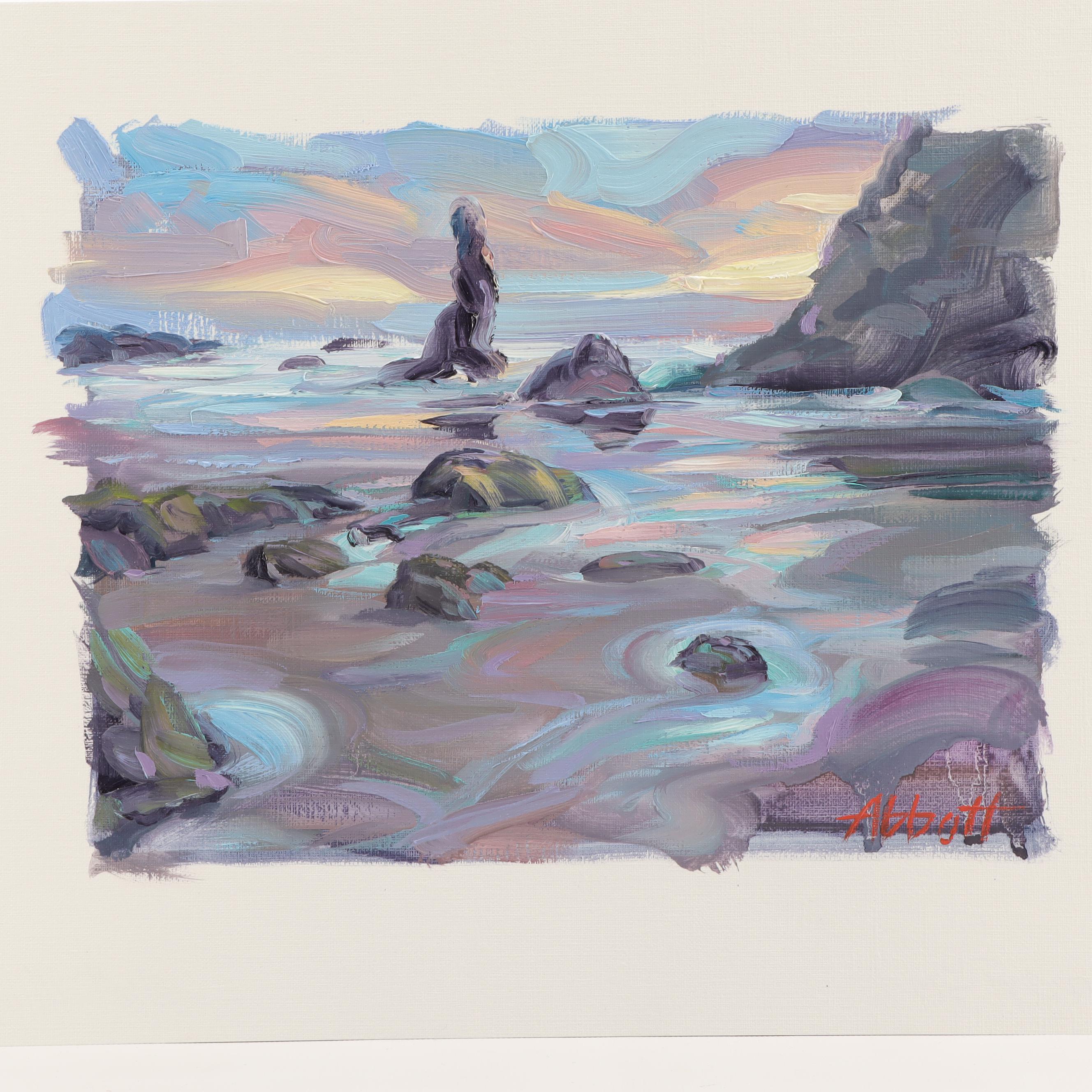 Jason Abbott Landscape Oil Painting of Coastal Scene | EBTH