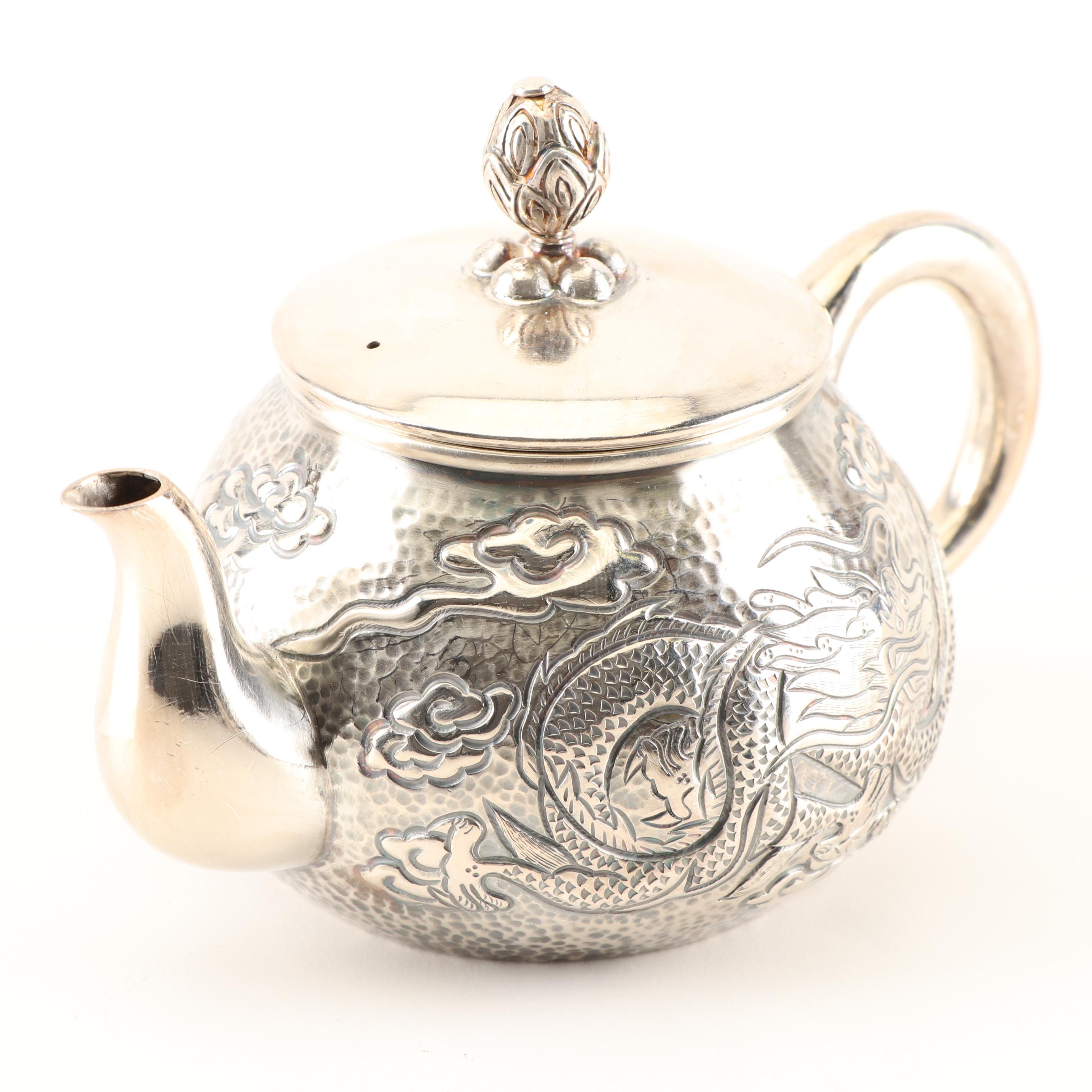 Chinese Guang Sheng Xuan .999 Fine Silver Teapot | EBTH