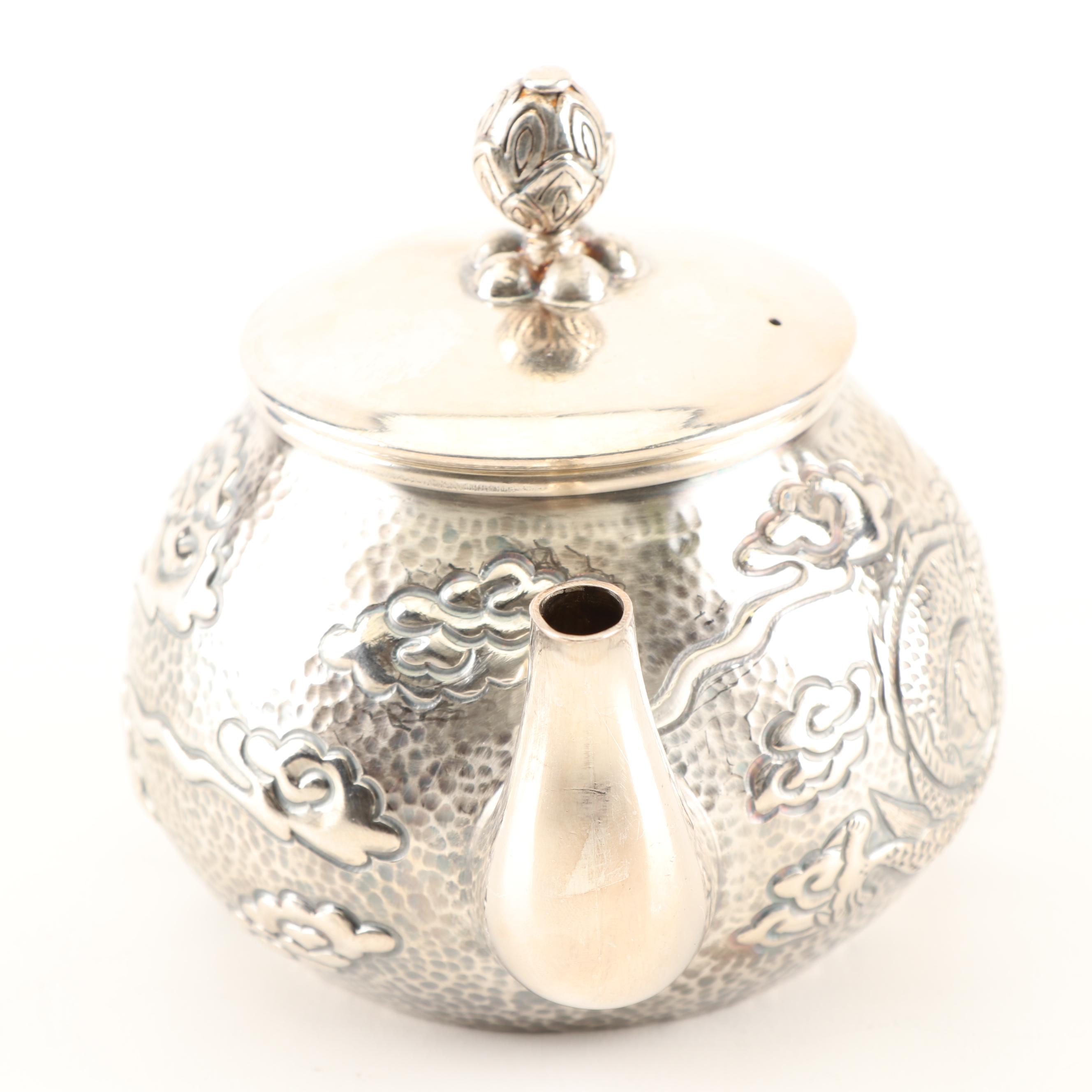 Chinese Guang Sheng Xuan .999 Fine Silver Teapot | EBTH