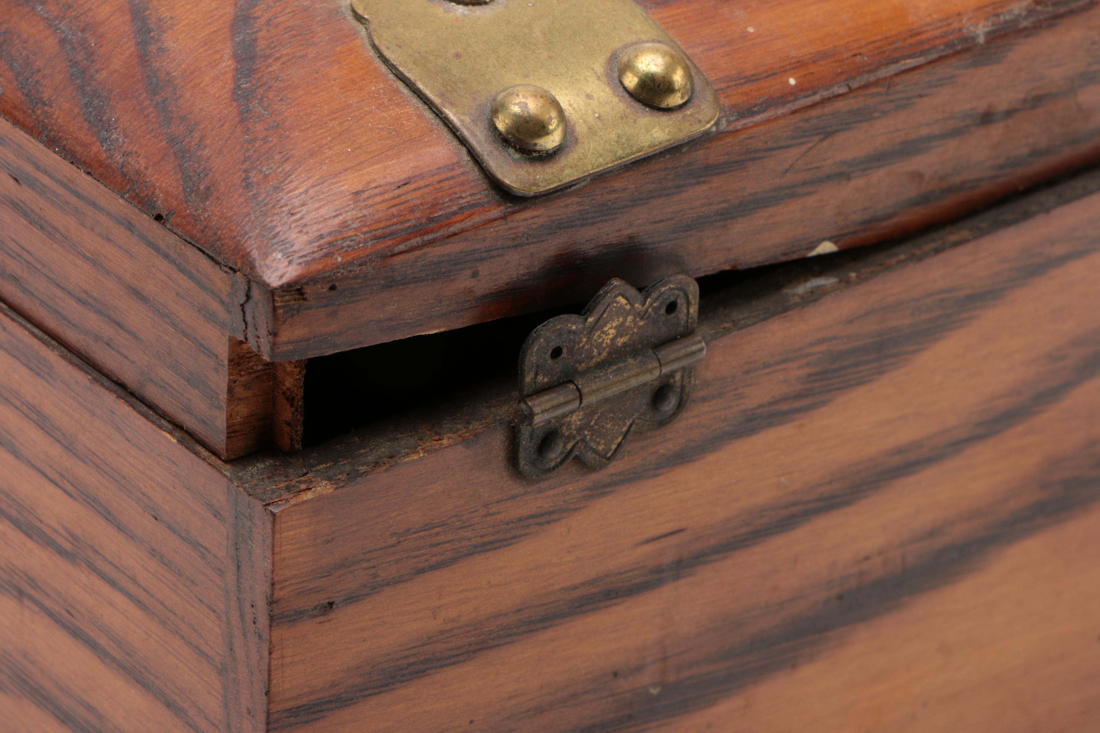 Victorian Brass-Mounted Oak Table Box, Late 19th Century | EBTH
